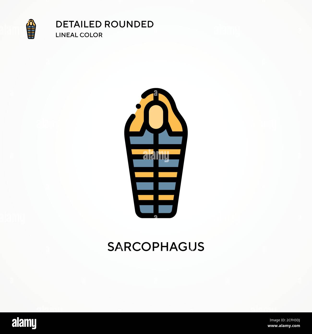 Sarcophagus vector icon. Modern vector illustration concepts. Easy to ...