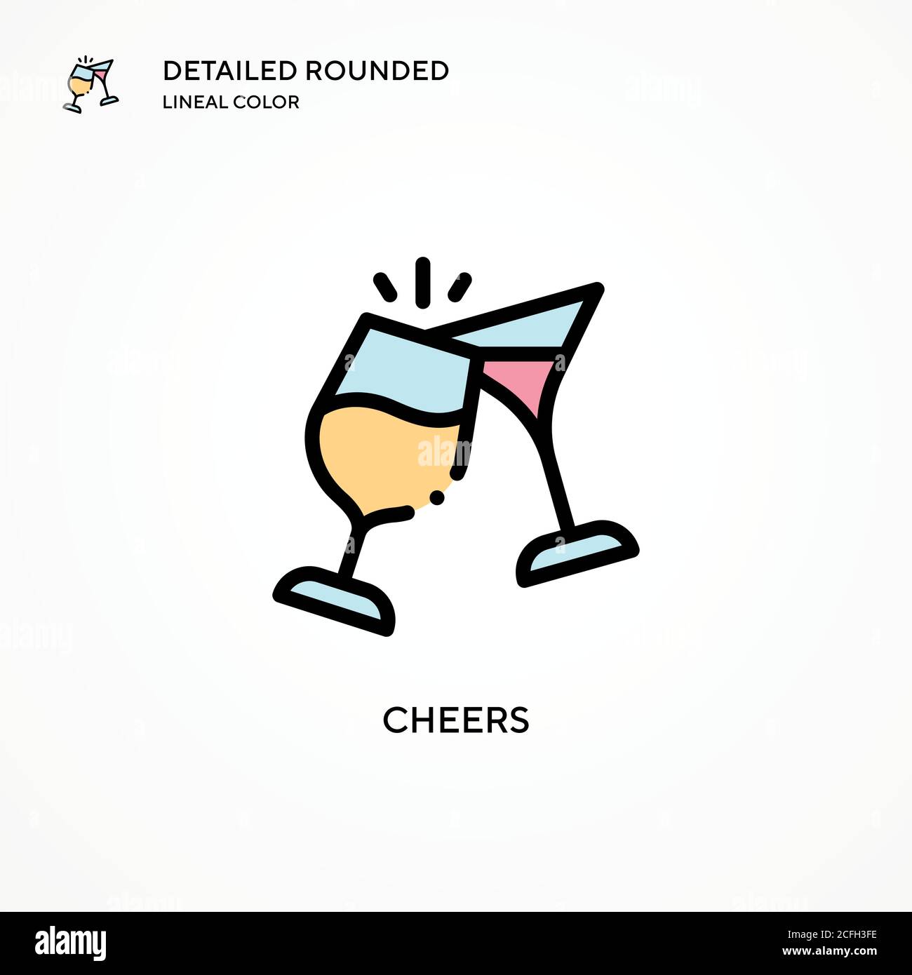 Cheers vector icon. Modern vector illustration concepts. Easy to edit ...
