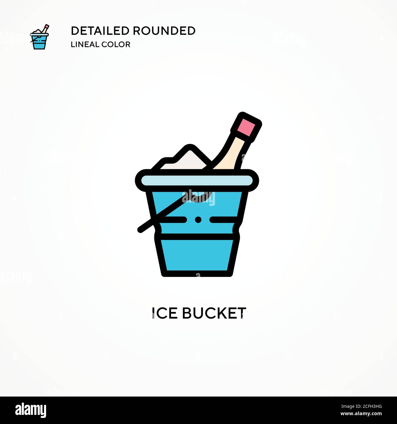 Ice bucket vector icon. Modern vector illustration concepts. Easy to ...