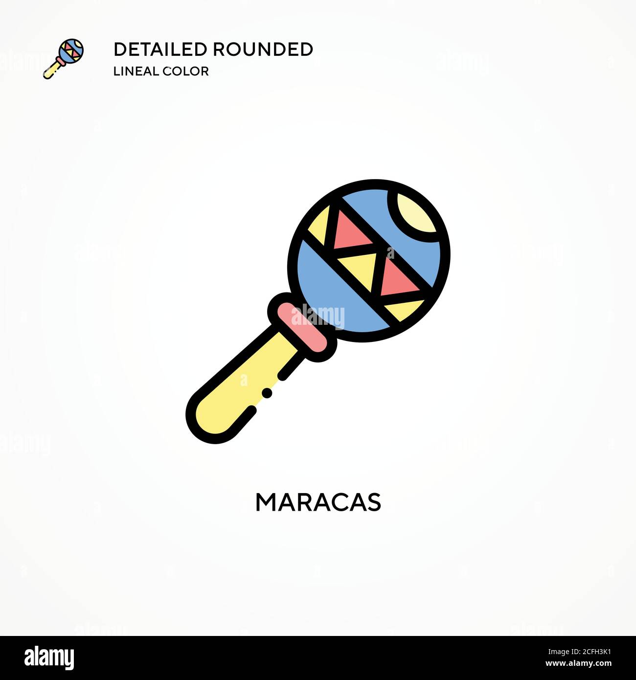 Maracas vector icon. Modern vector illustration concepts. Easy to edit ...