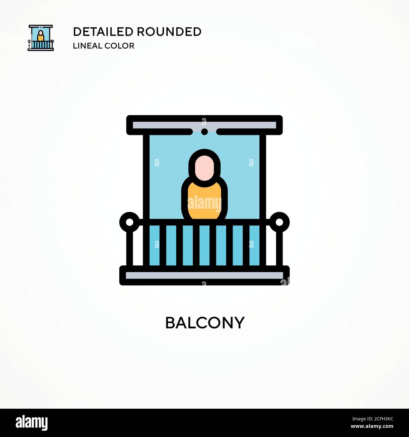 Balcony vector icon. Modern vector illustration concepts. Easy to edit ...