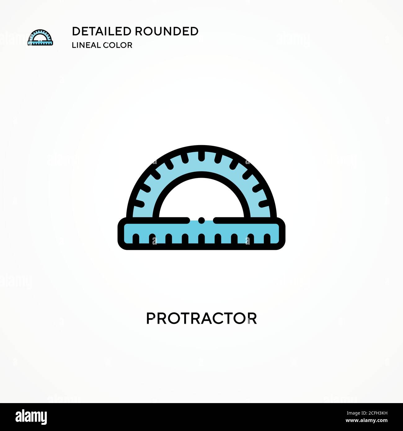 Protractor vector icon. Modern vector illustration concepts. Easy to ...