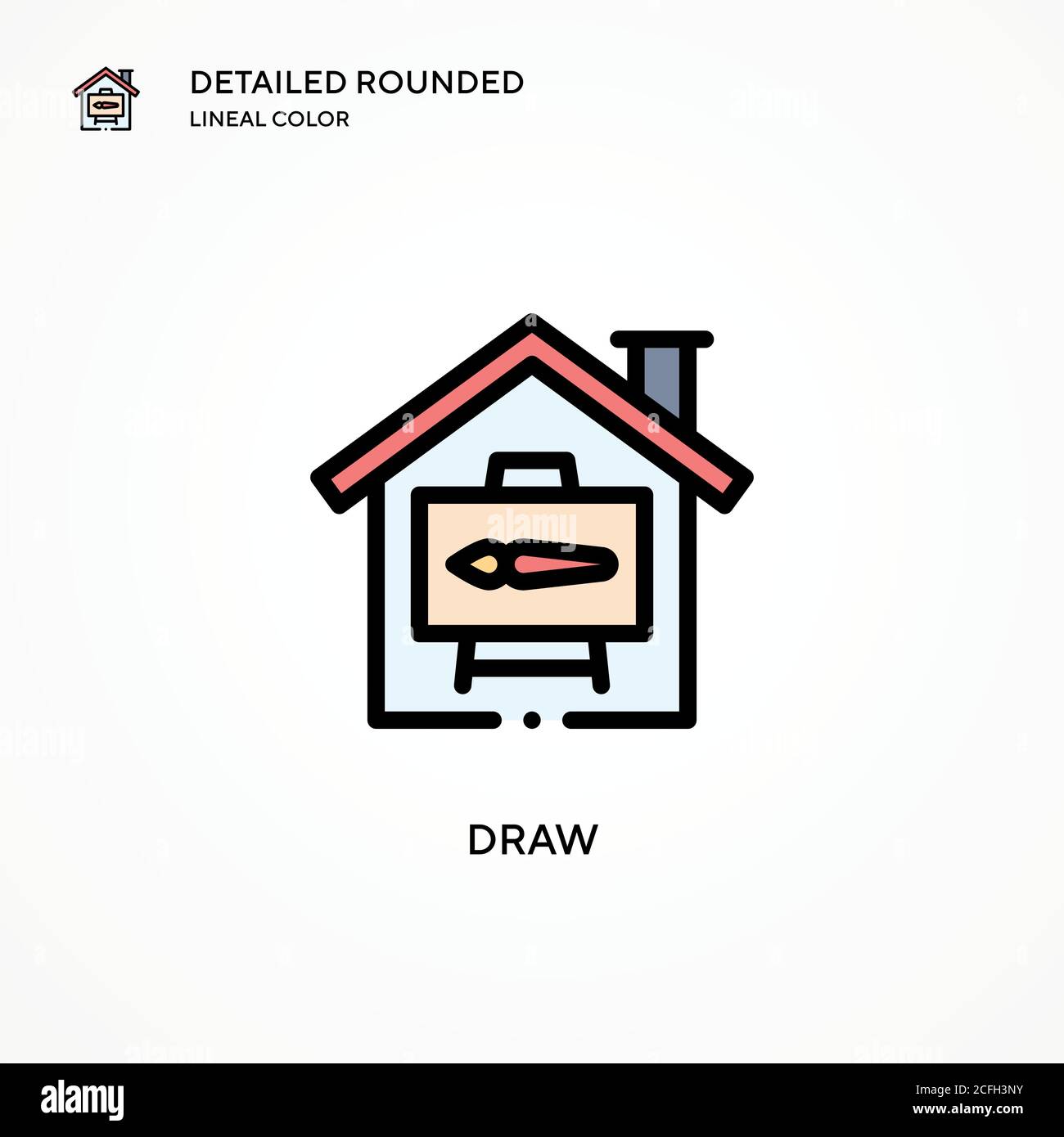 Draw vector icon. Modern vector illustration concepts. Easy to edit and ...