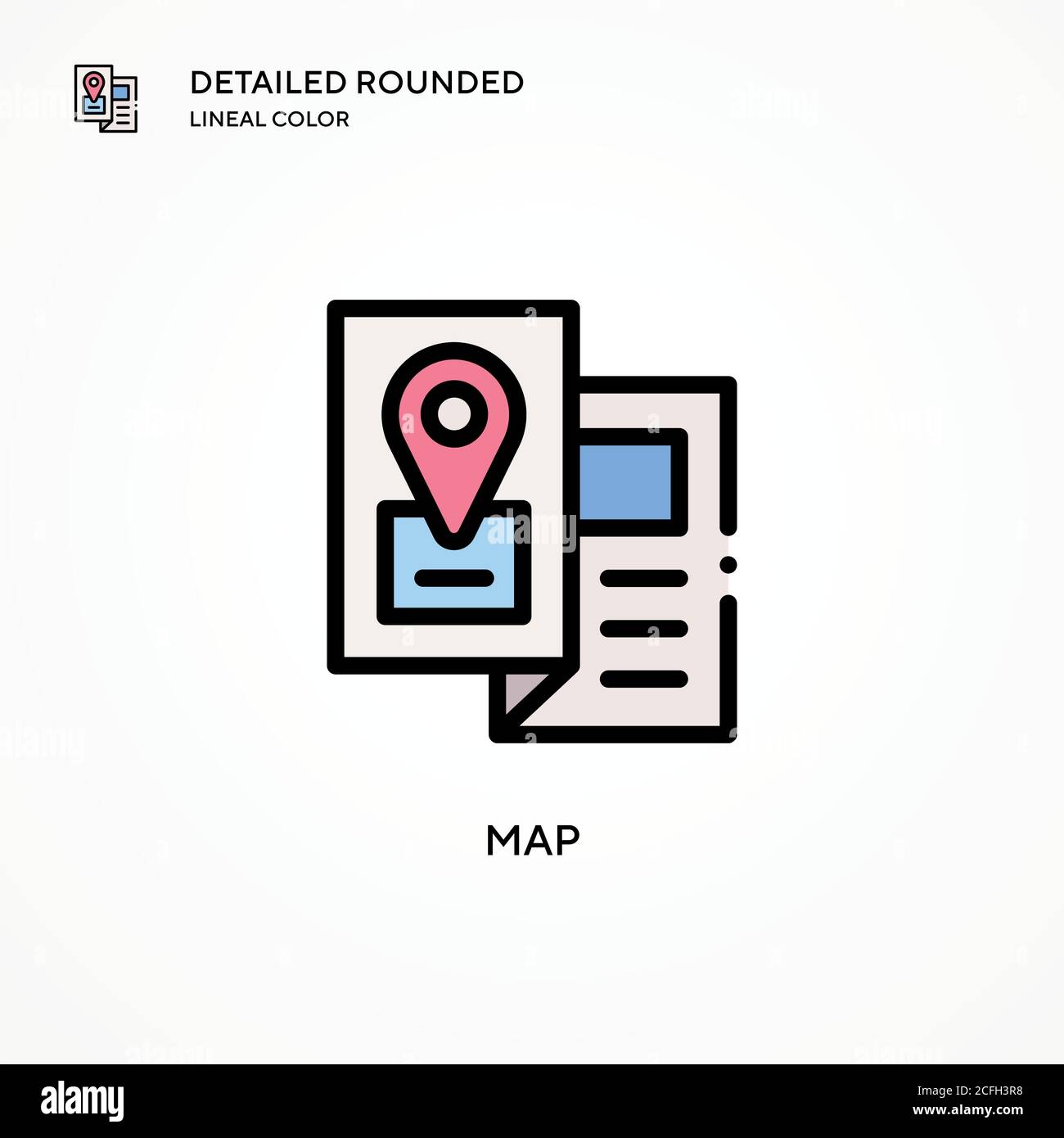 Map vector icon. Modern vector illustration concepts. Easy to edit and ...