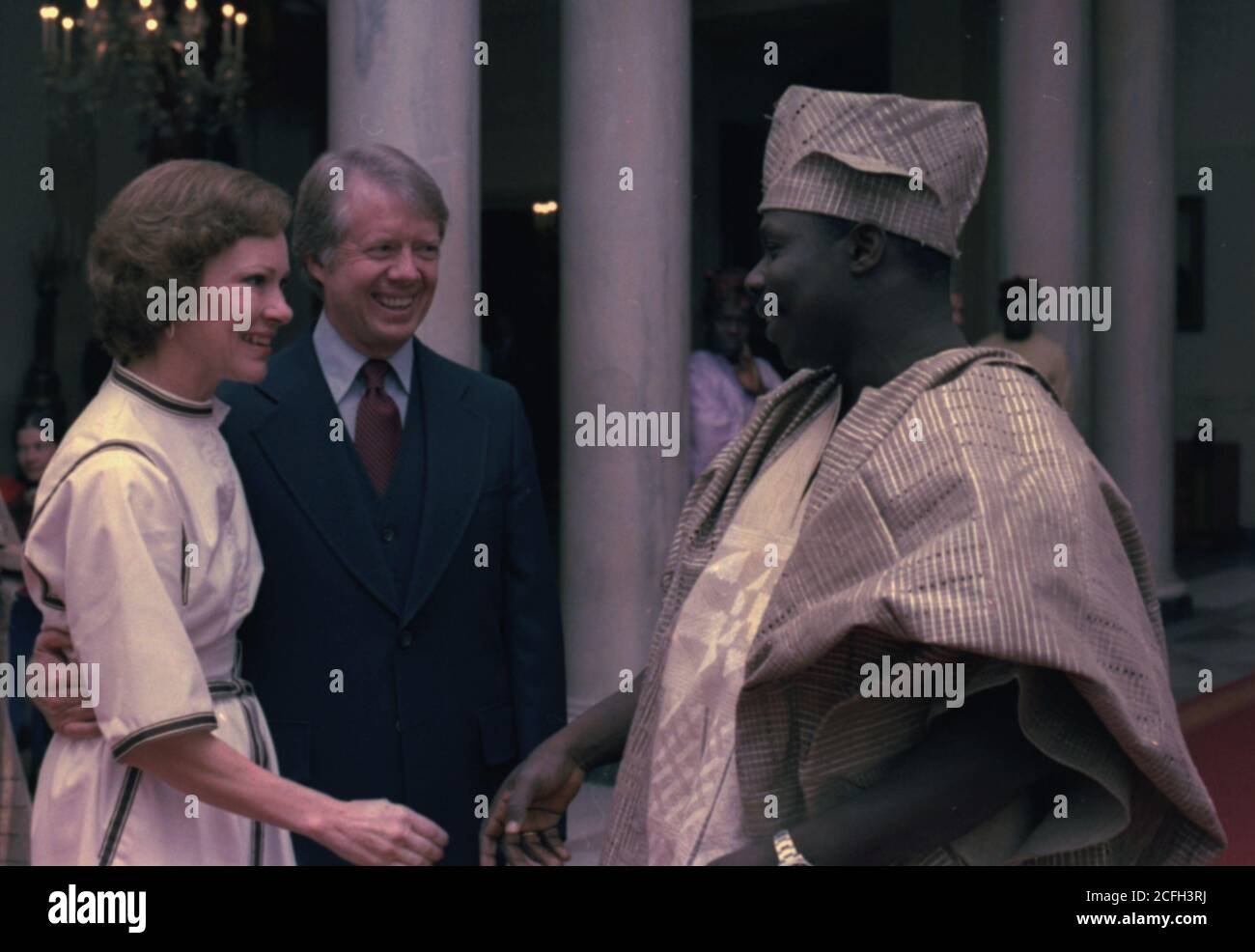 Rosalynn Carter and Jimmy Carter with Lt. Gen. Olusegun Obasanjo of ...