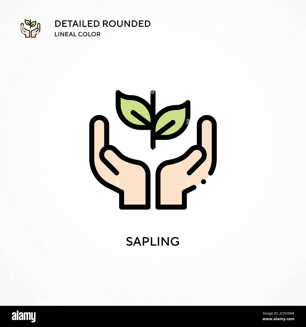 Sapling vector icon. Modern vector illustration concepts. Easy to edit ...