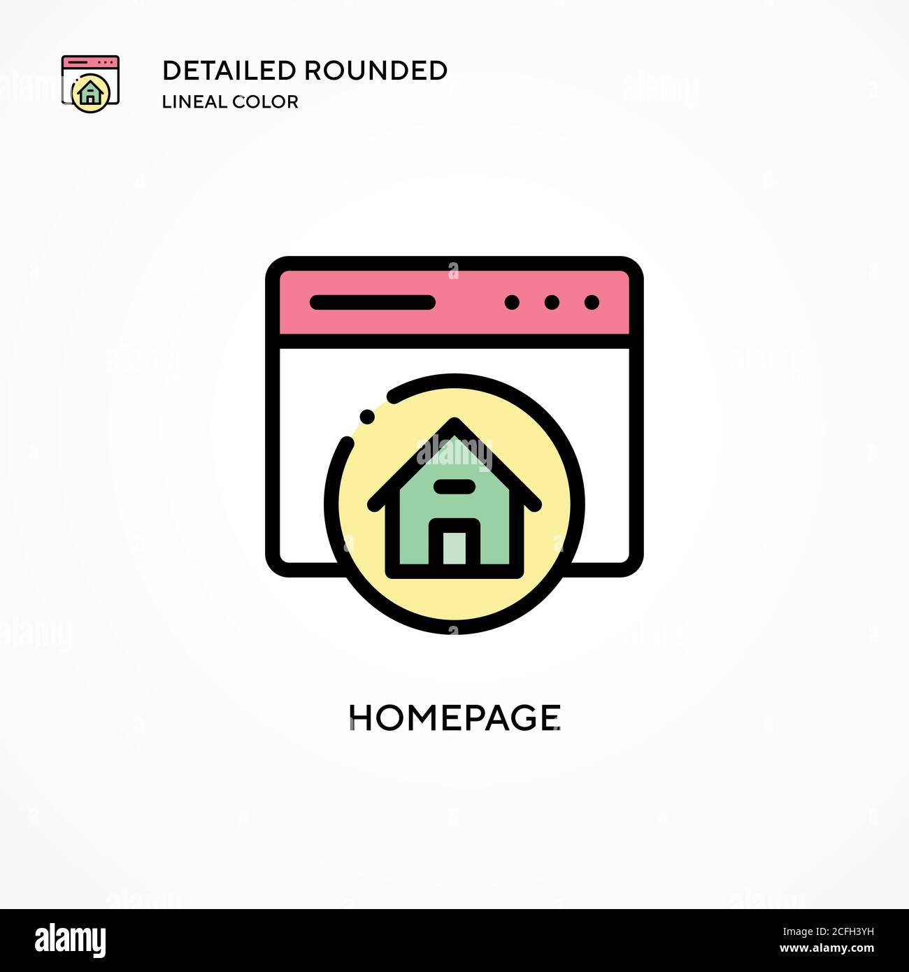 Homepage vector icon. Modern vector illustration concepts. Easy to edit ...