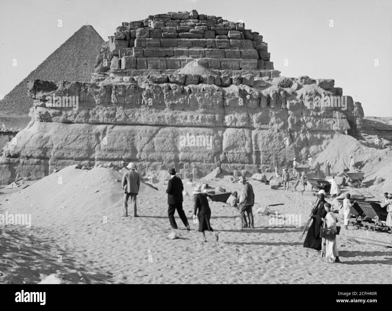 Original Caption: Egypt. The fourth pyramid. The pyramid (closer view ...