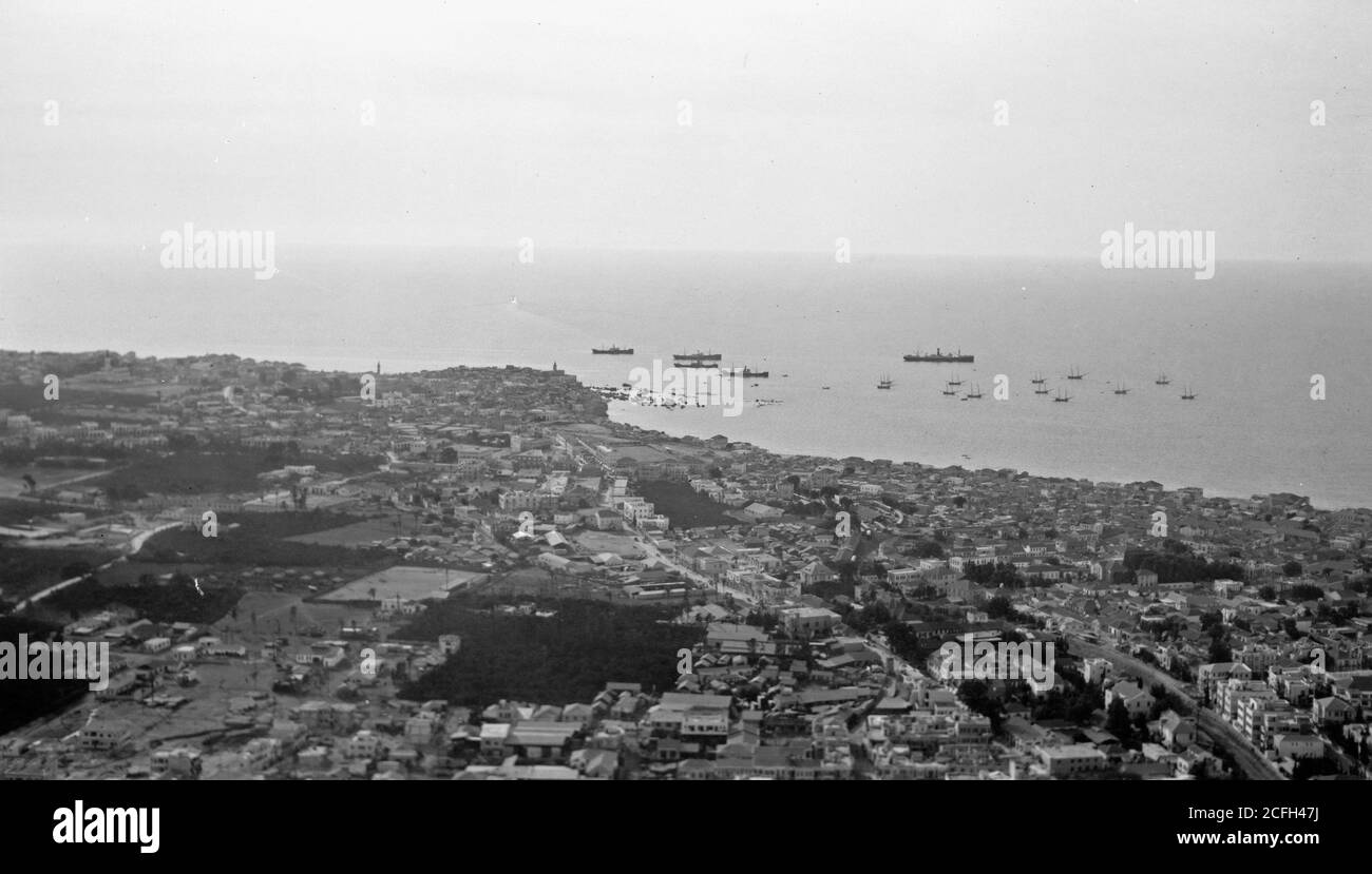 Middle East History - Air views of Palestine. Tel Aviv. Looking toward ...