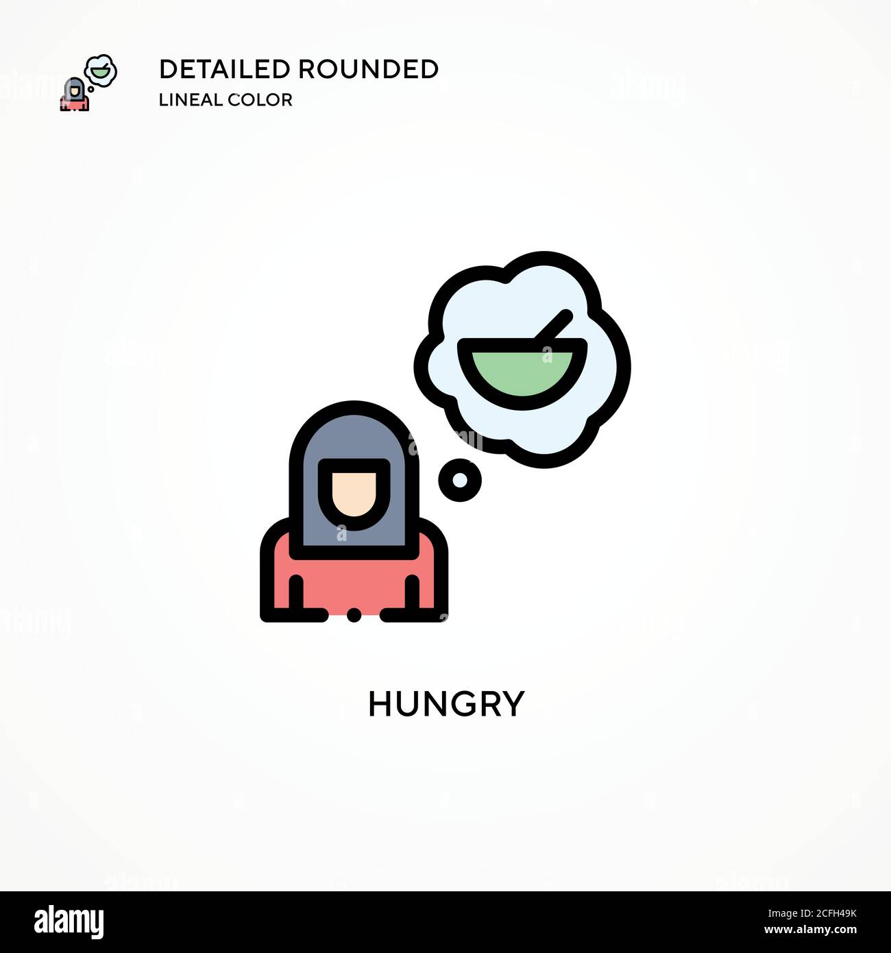Hungry vector icon. Modern vector illustration concepts. Easy to edit ...