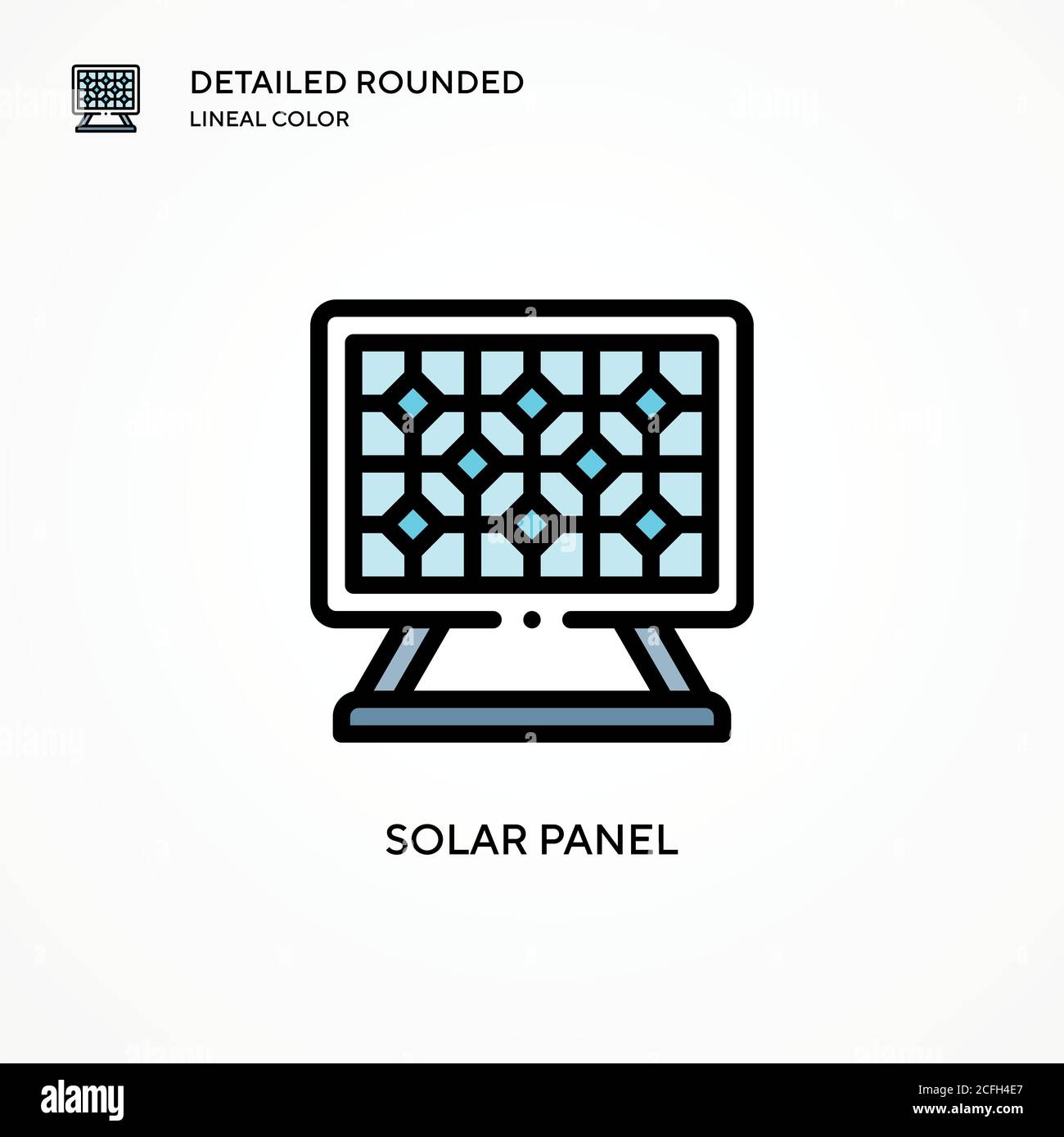 Solar panel vector icon. Modern vector illustration concepts. Easy to ...