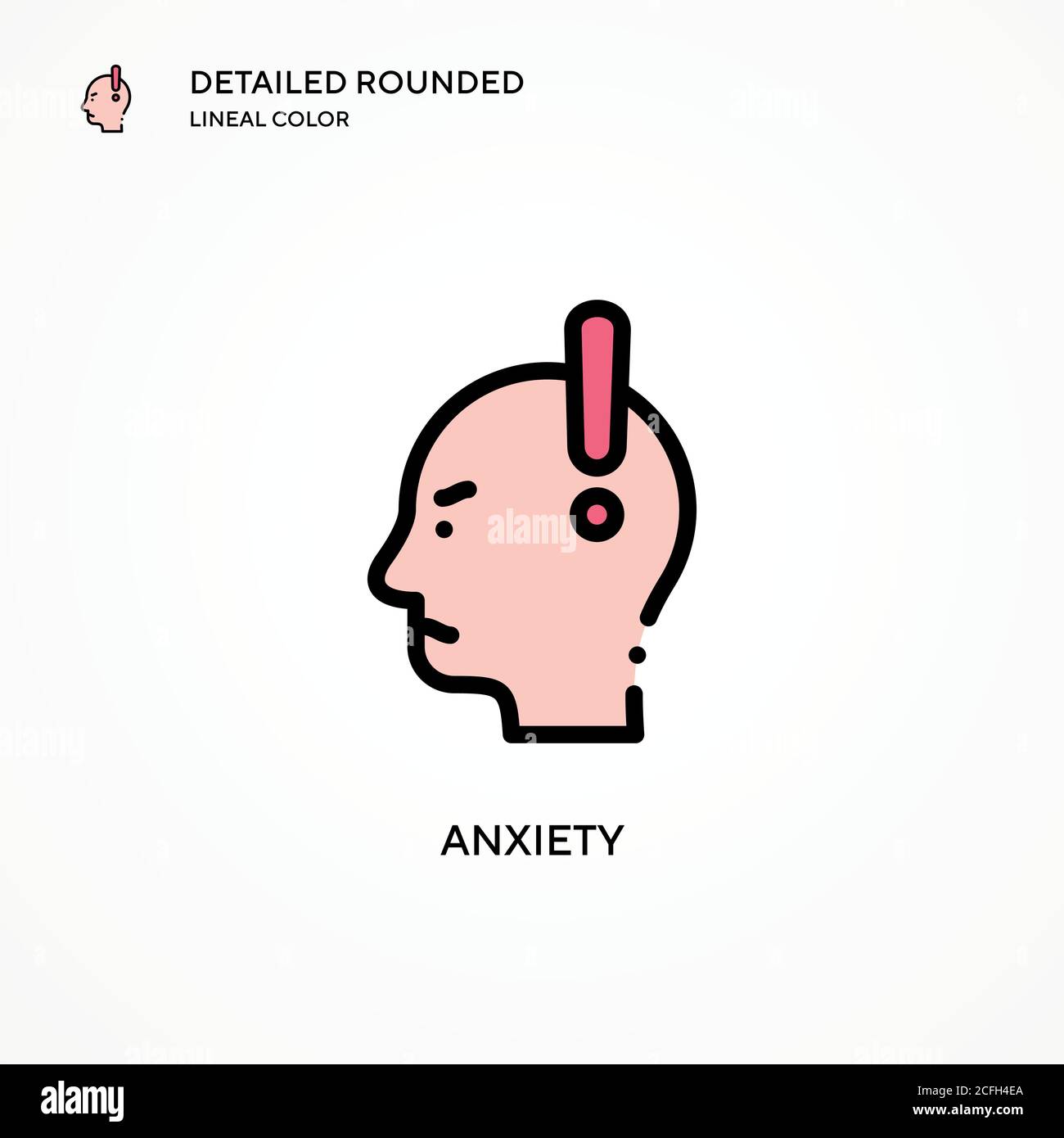 Anxiety vector icon. Modern vector illustration concepts. Easy to edit ...