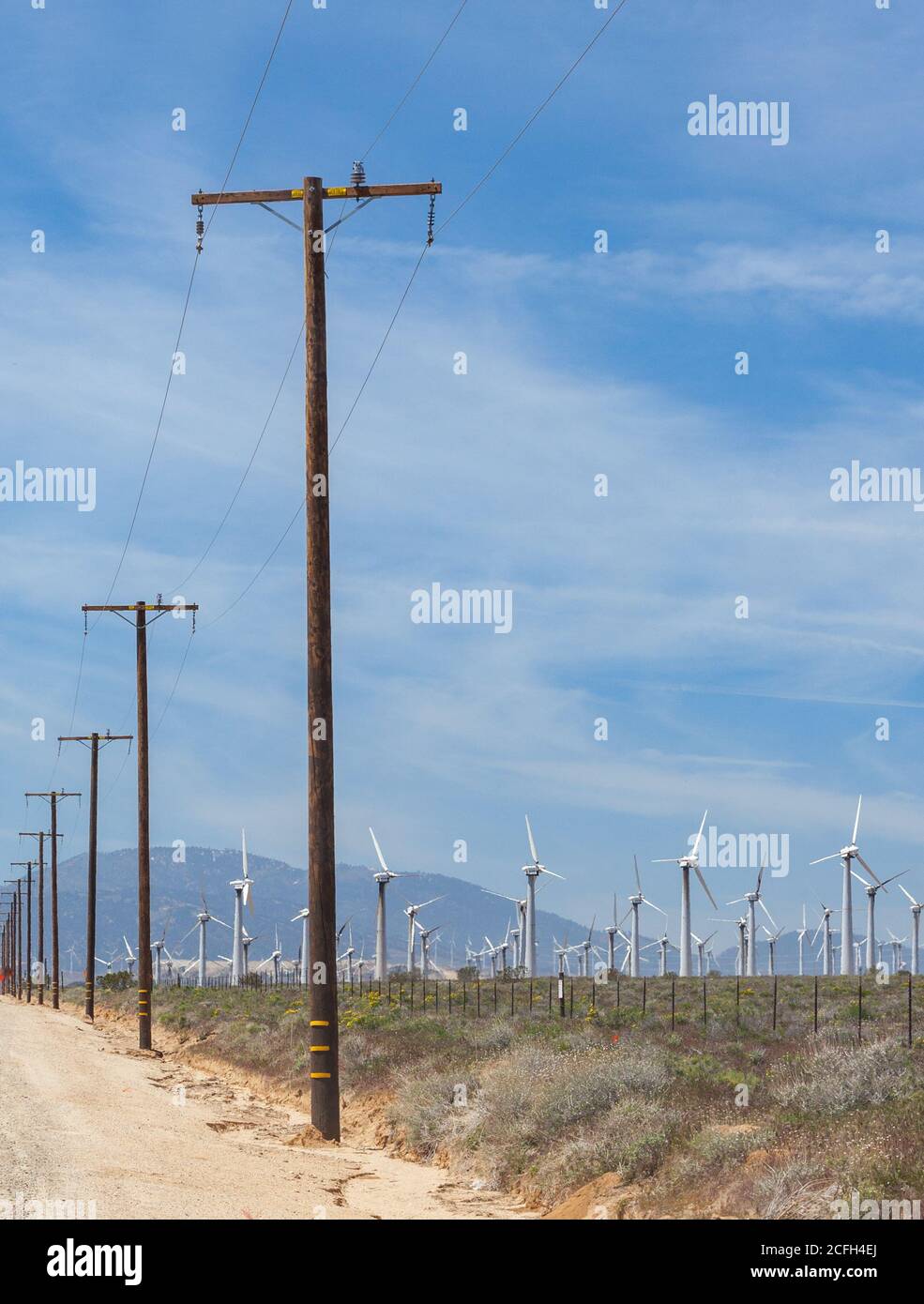 wind turbines california usa electricity generated by wind turbine a ...