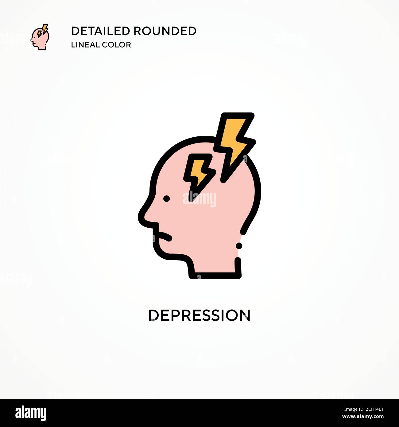 Depression vector icon. Modern vector illustration concepts. Easy to ...