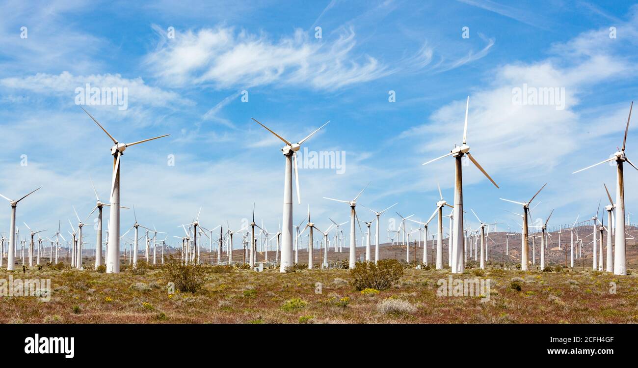 wind turbines california usa electricity generated by wind turbine a ...