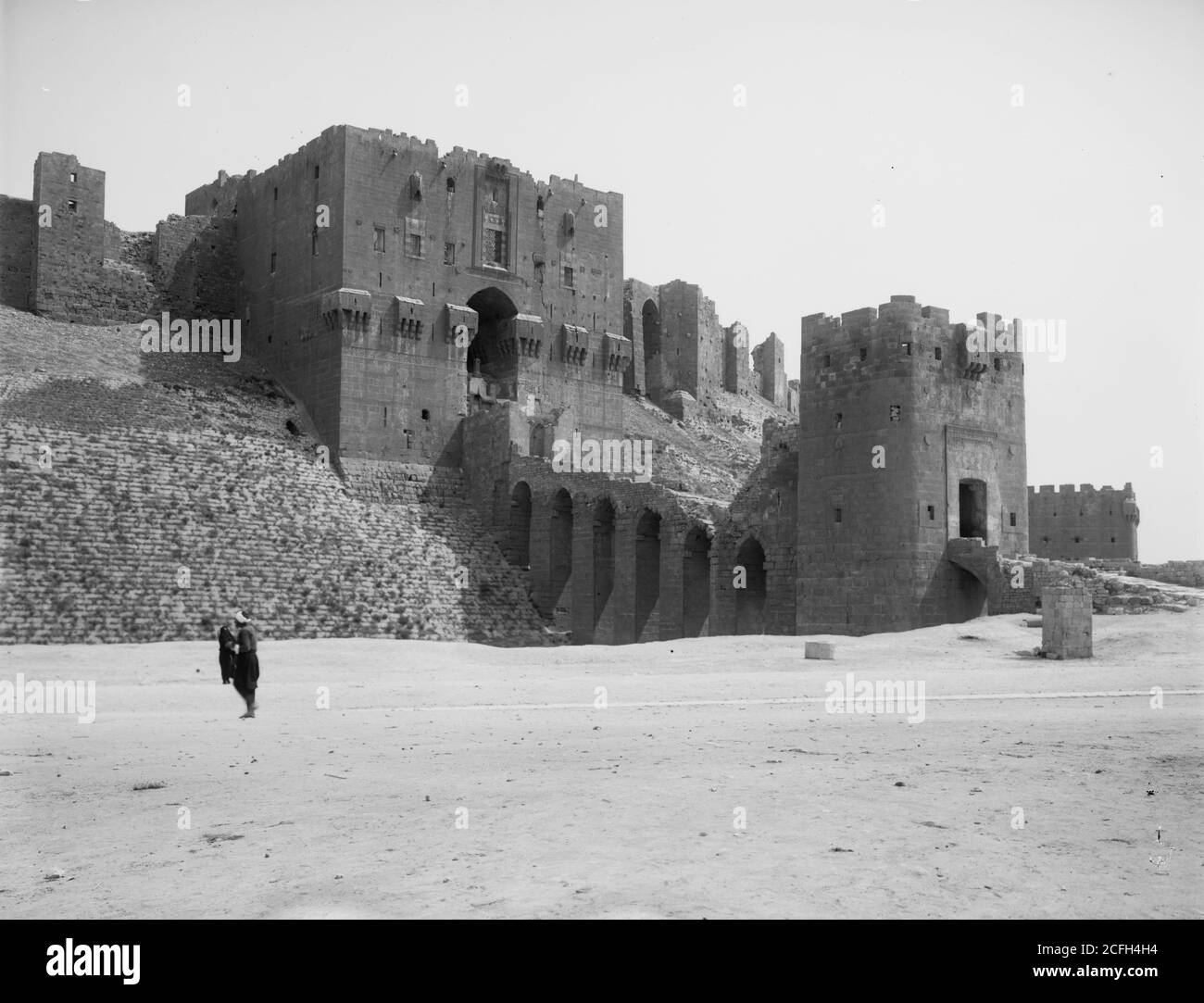Original Caption: Castle Aleppo - Location: Syria--Aleppo ca. 1898-1946 ...