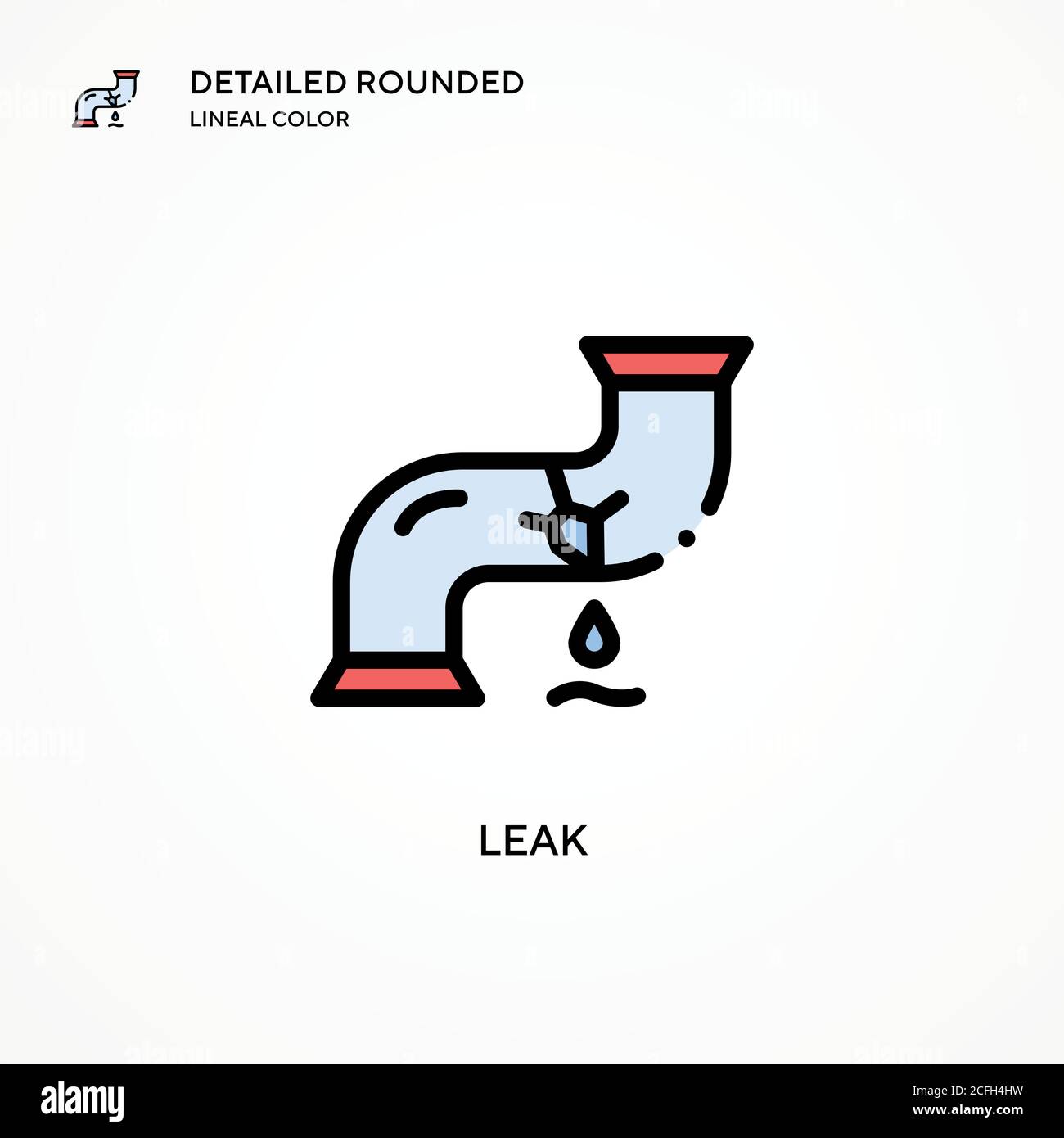 Leak vector icon. Modern vector illustration concepts. Easy to edit and ...