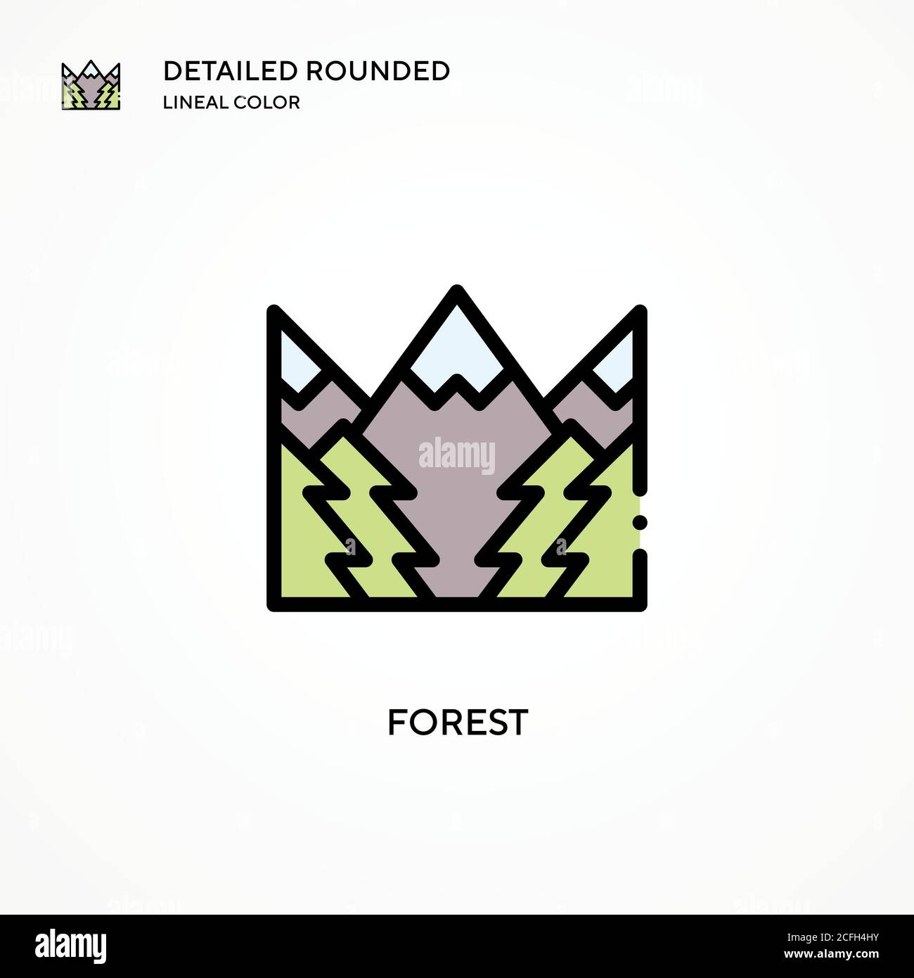 Forest vector icon. Modern vector illustration concepts. Easy to edit ...
