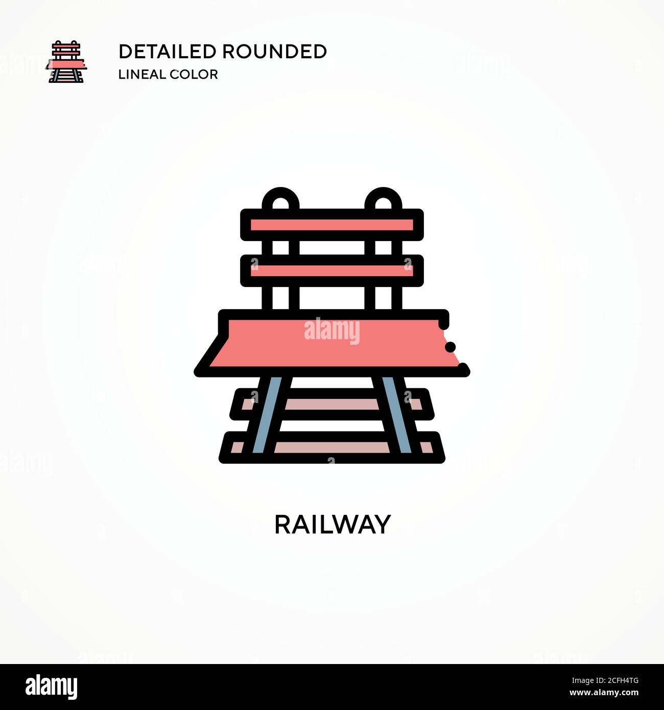 Railway vector icon. Modern vector illustration concepts. Easy to edit ...