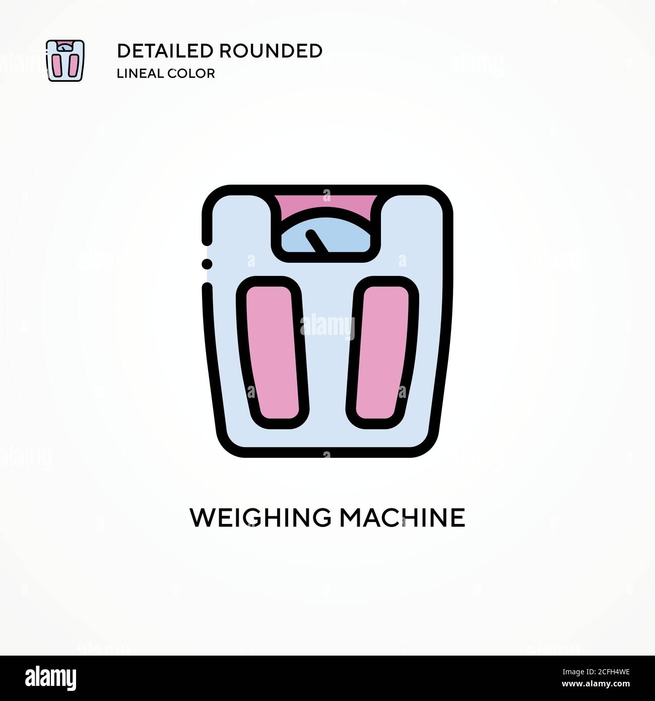 Weighing machine vector icon. Modern vector illustration concepts. Easy ...