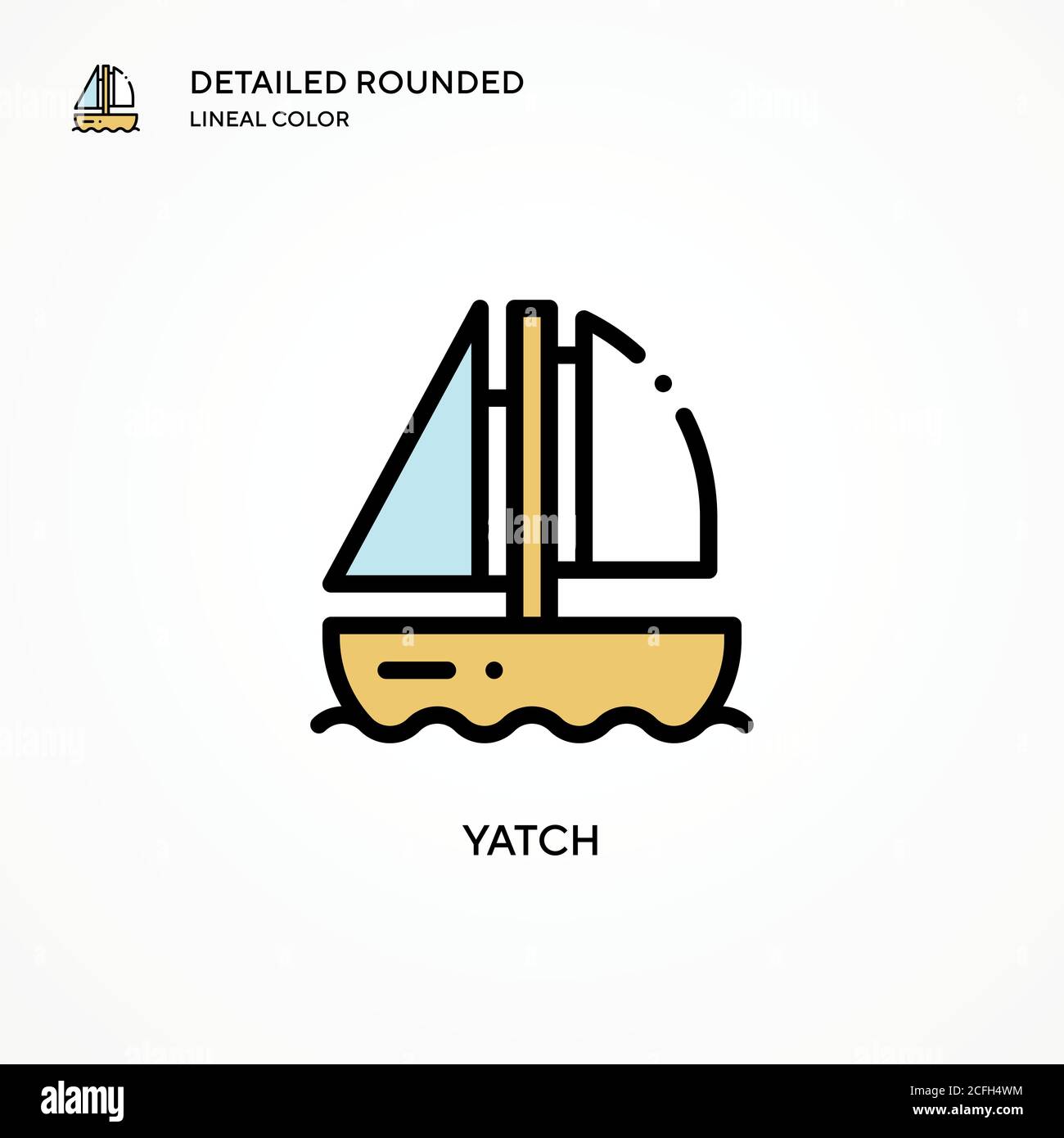 Yatch vector icon. Modern vector illustration concepts. Easy to edit ...
