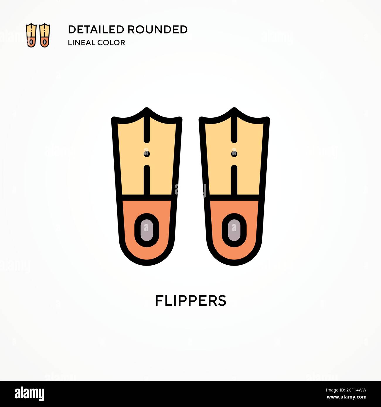 Flippers vector icon. Modern vector illustration concepts. Easy to edit ...