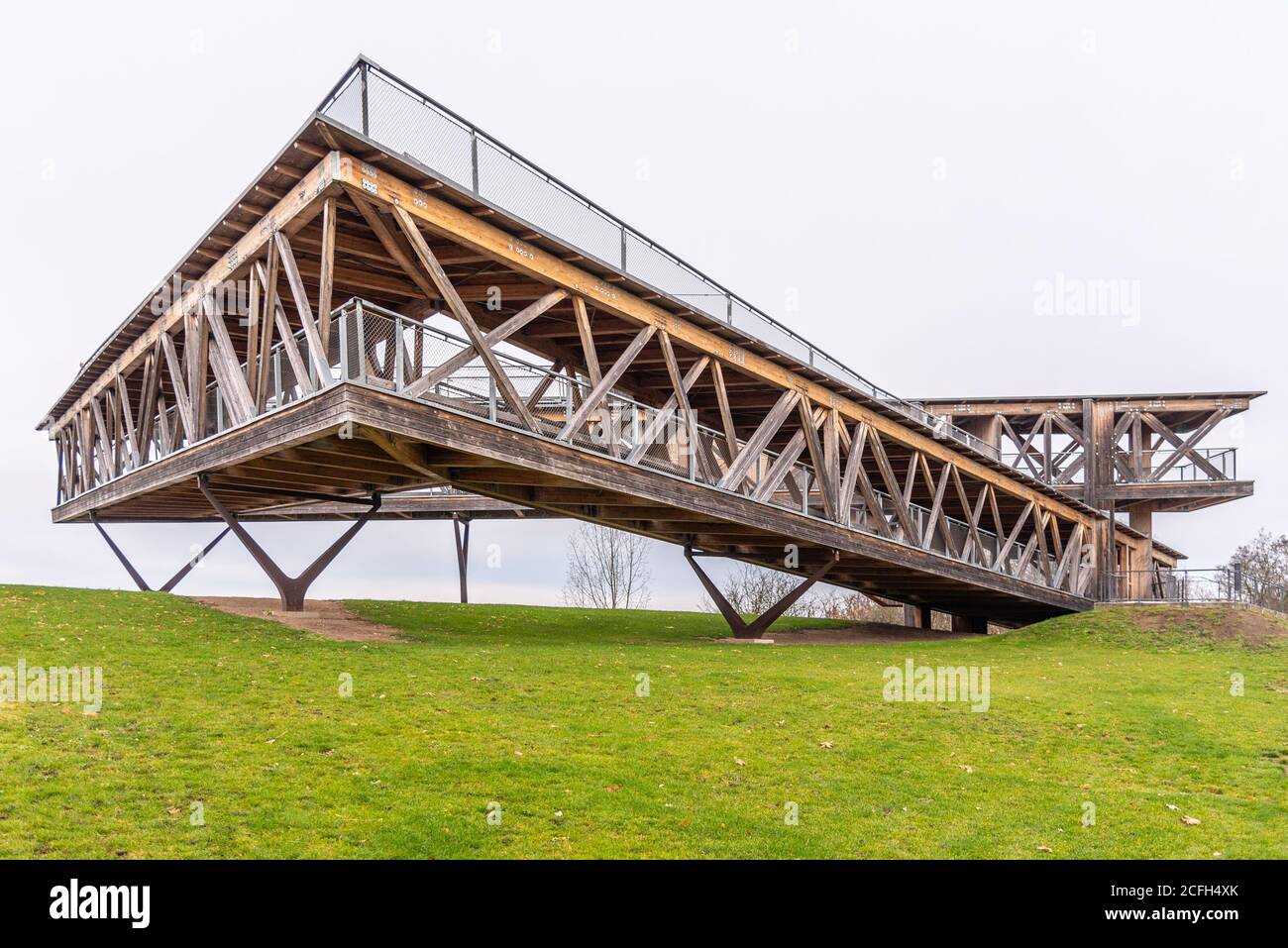 KOBLENZ, GERMANY - DECEMBER 02, 2019: Modern viewing platform on ...