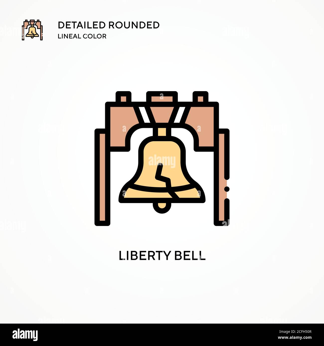 Liberty bell vector icon. Modern vector illustration concepts. Easy to ...
