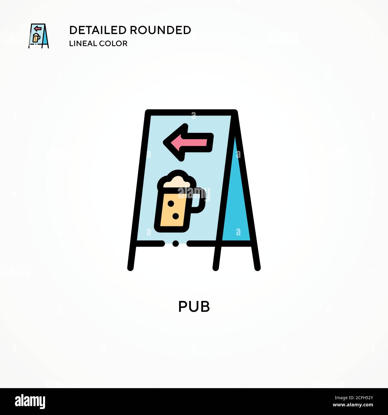 Pub vector icon. Modern vector illustration concepts. Easy to edit and ...