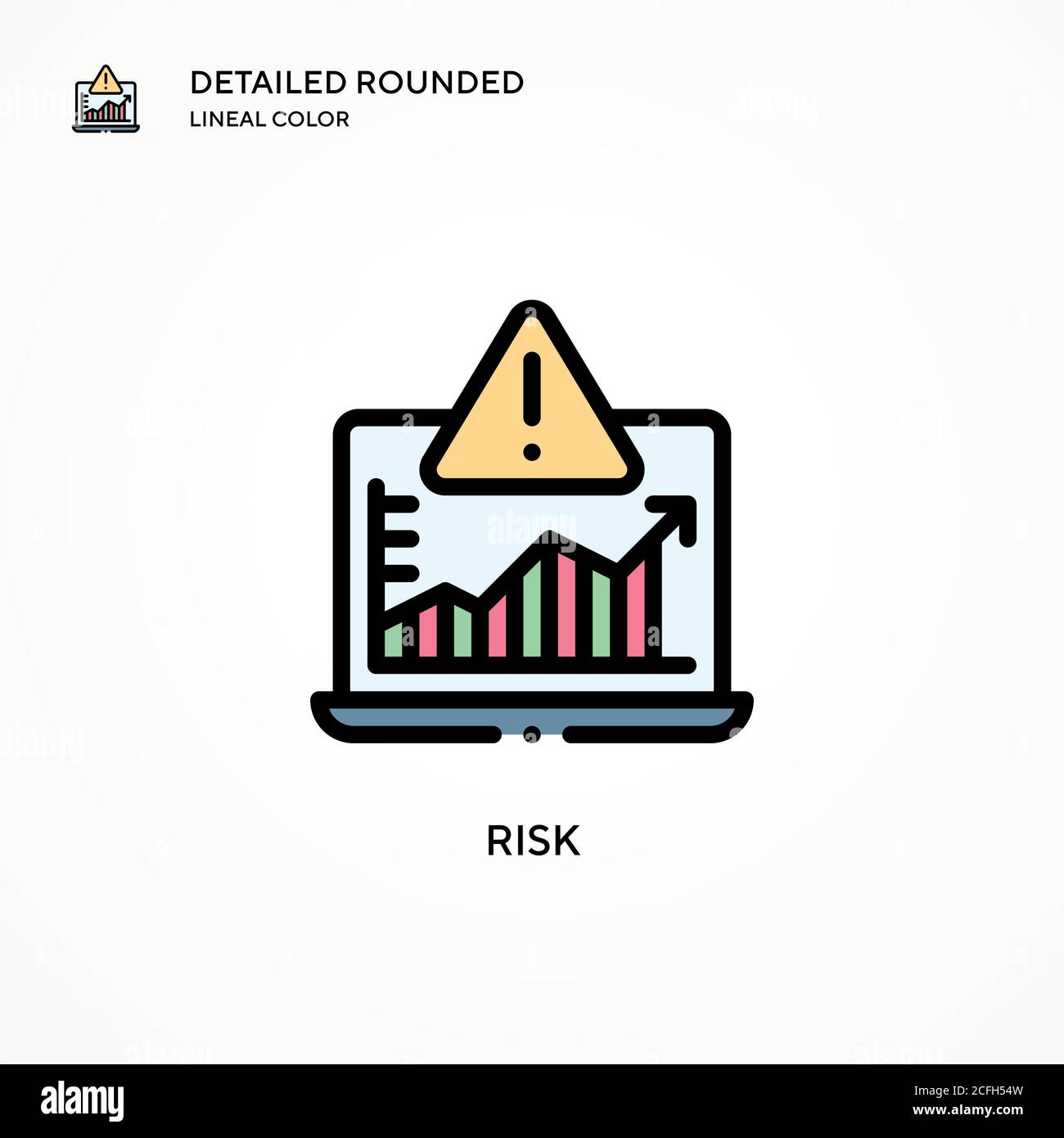 Risk vector icon. Modern vector illustration concepts. Easy to edit and ...