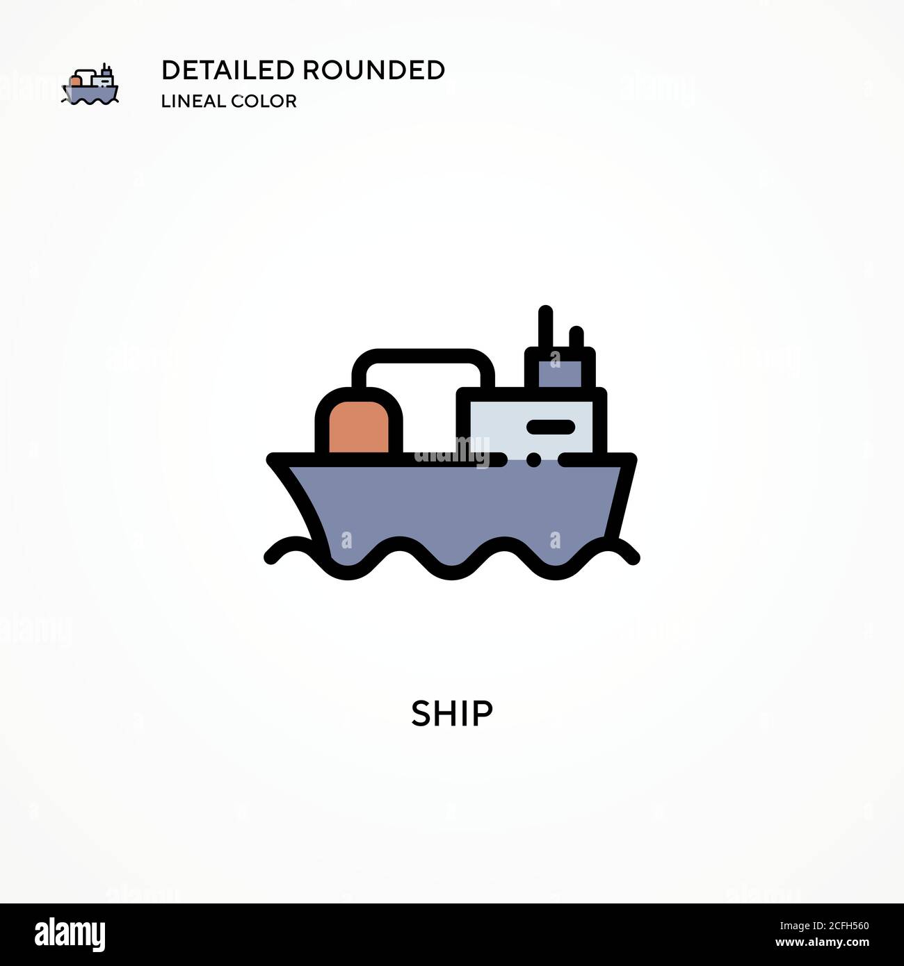 Ship vector icon. Modern vector illustration concepts. Easy to edit and ...