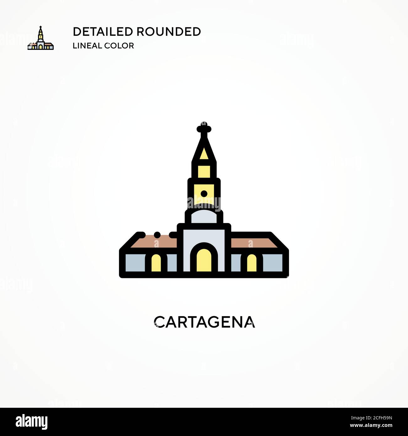 Cartagena vector icon. Modern vector illustration concepts. Easy to ...