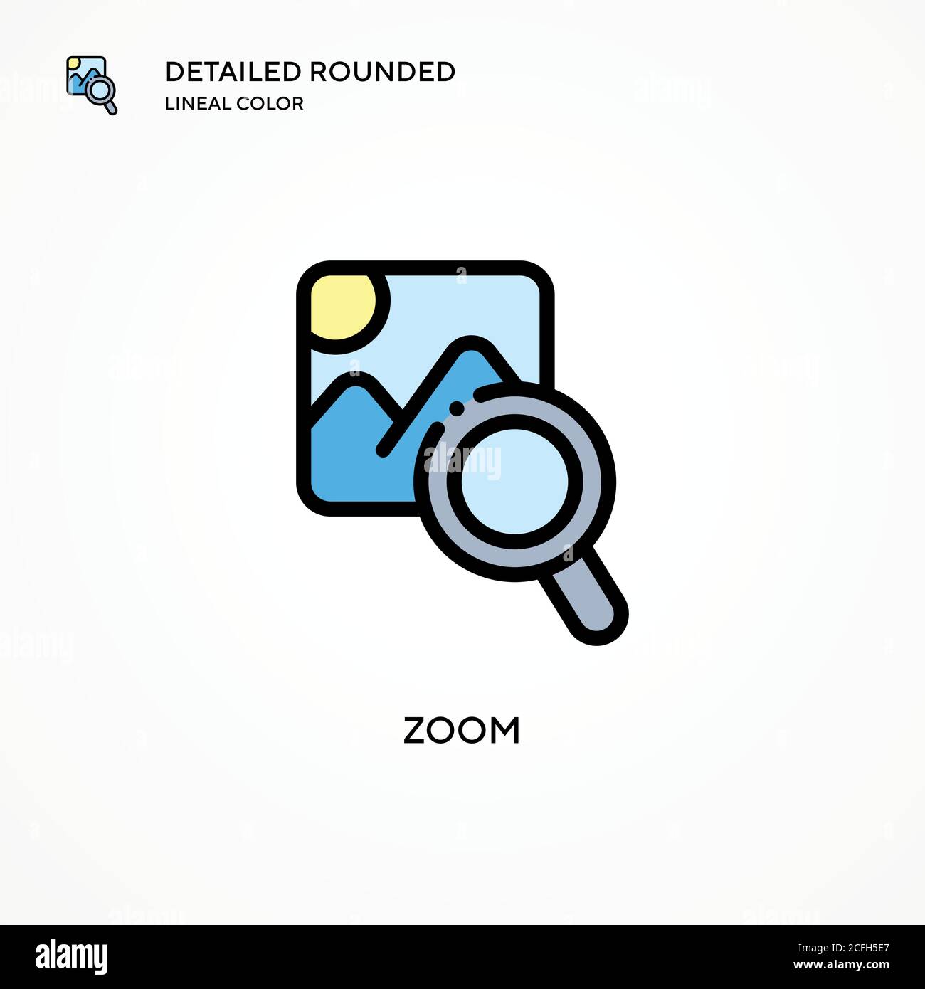 Zoom vector icon. Modern vector illustration concepts. Easy to edit and ...