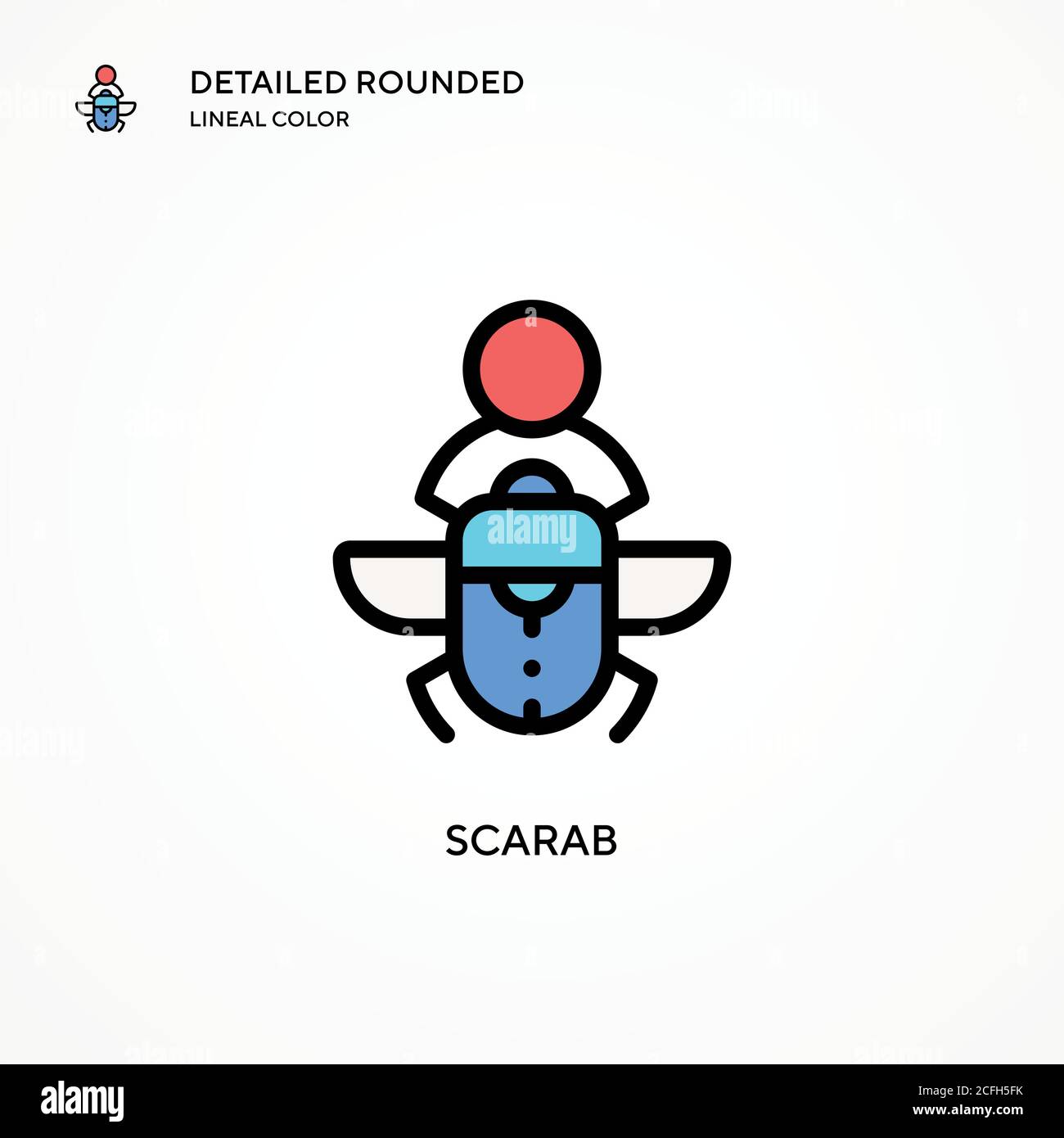 Scarab vector icon. Modern vector illustration concepts. Easy to edit ...