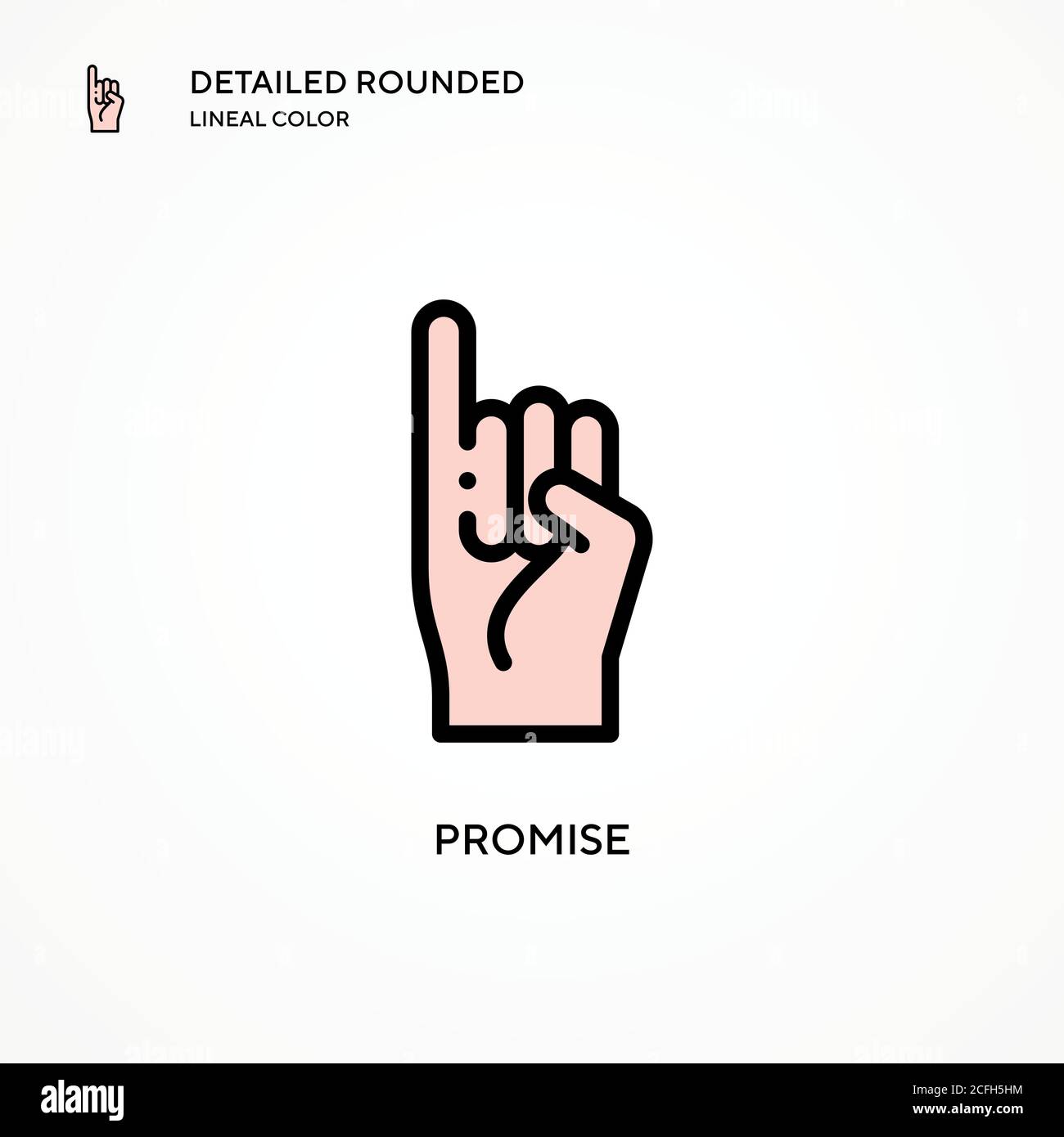 Promise vector icon. Modern vector illustration concepts. Easy to edit ...