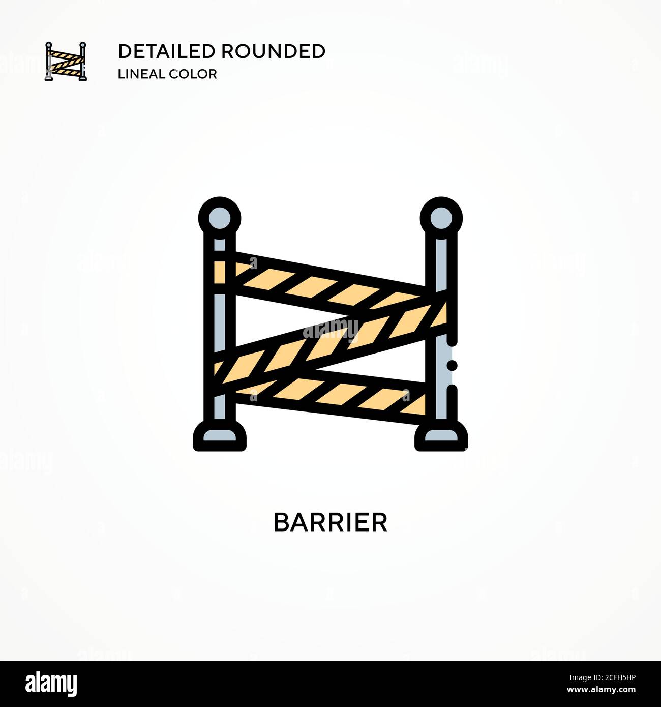 Barrier vector icon. Modern vector illustration concepts. Easy to edit ...