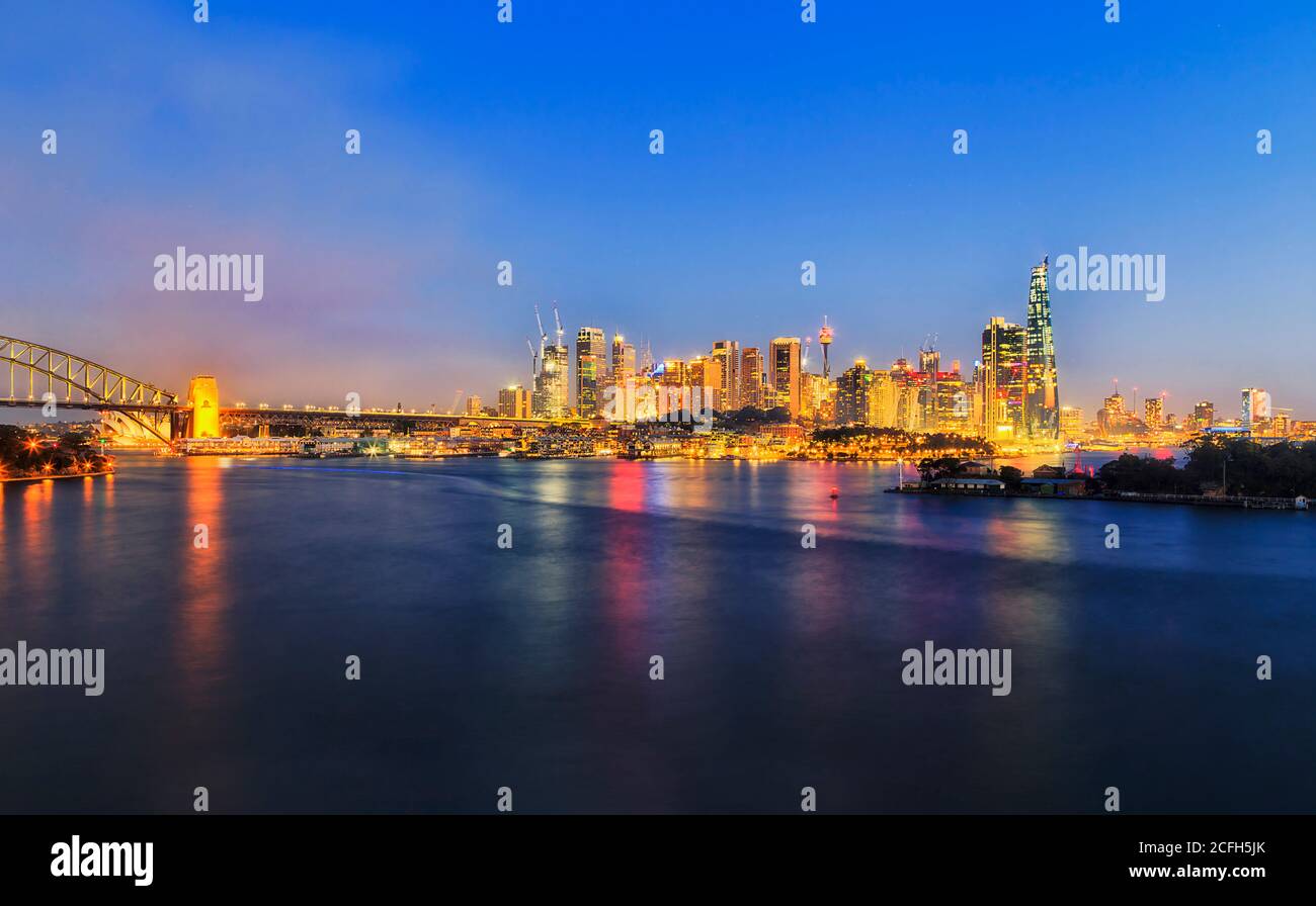 Barangaroo skyline from darling harbour hi-res stock photography and ...