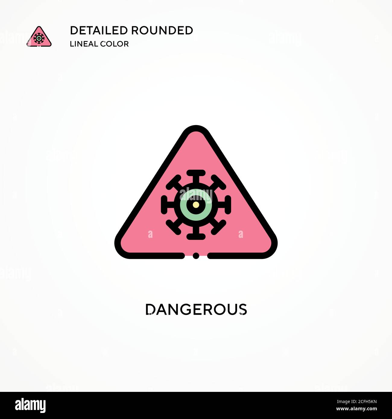 Dangerous vector icon. Modern vector illustration concepts. Easy to ...