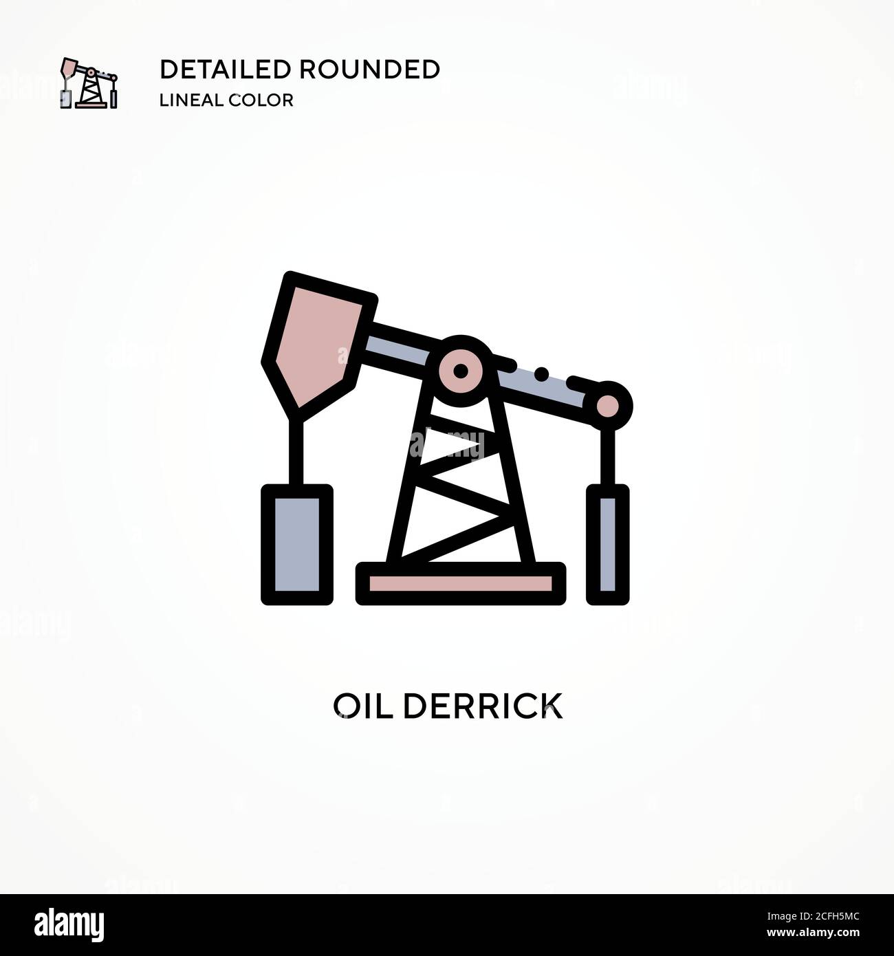 Oil derrick vector icon. Modern vector illustration concepts. Easy to ...