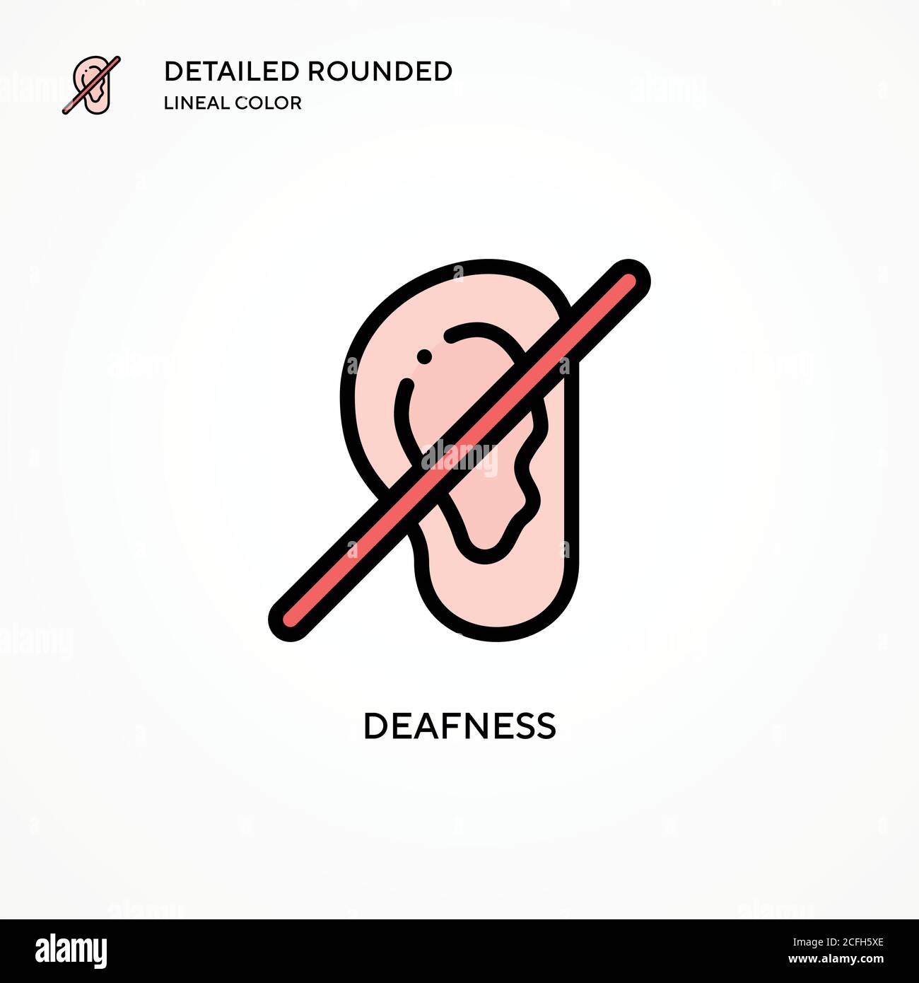 Deafness vector icon. Modern vector illustration concepts. Easy to edit ...
