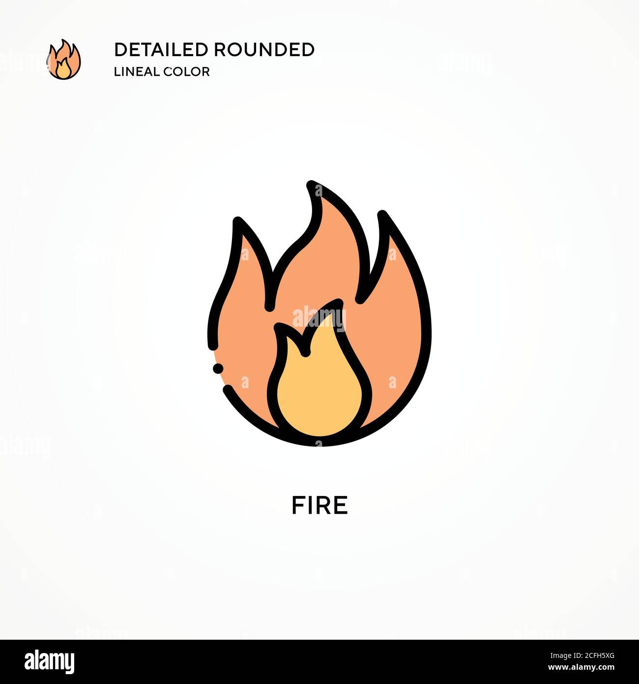 Fire vector icon. Modern vector illustration concepts. Easy to edit and ...