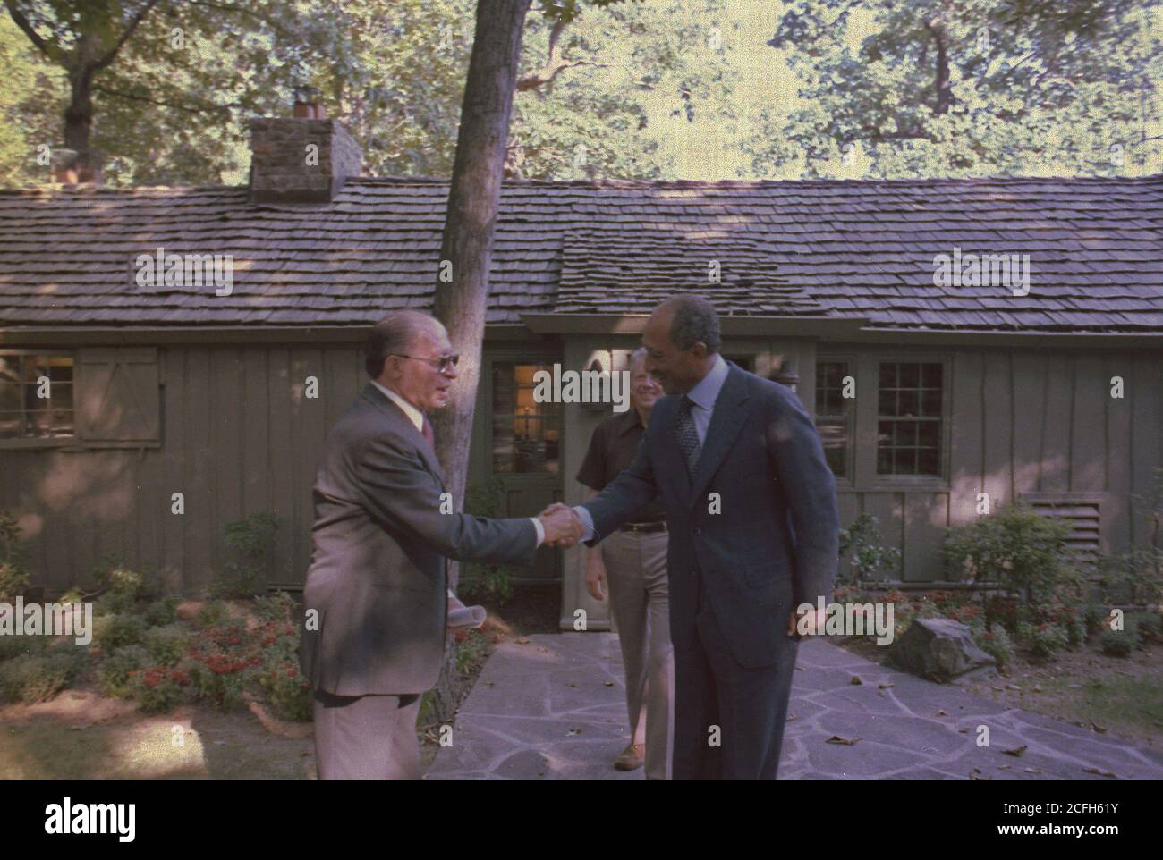 Sadat and begin at camp david hi-res stock photography and images - Alamy