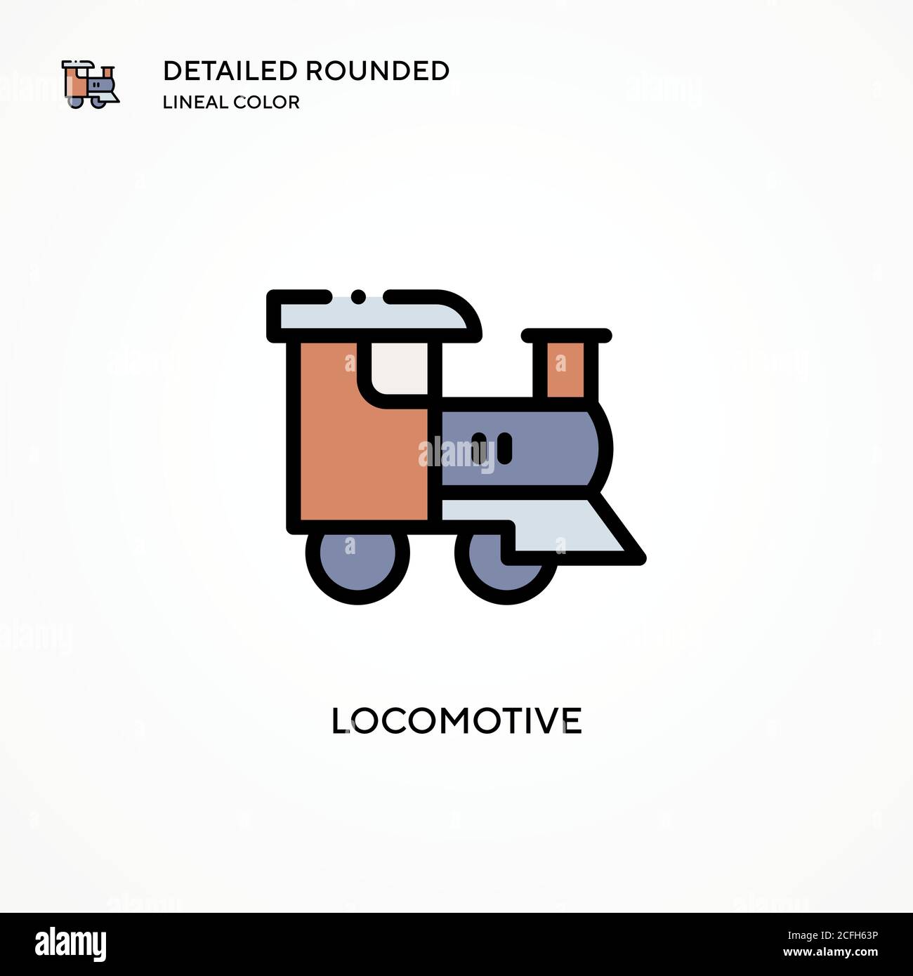 Locomotive vector icon. Modern vector illustration concepts. Easy to ...