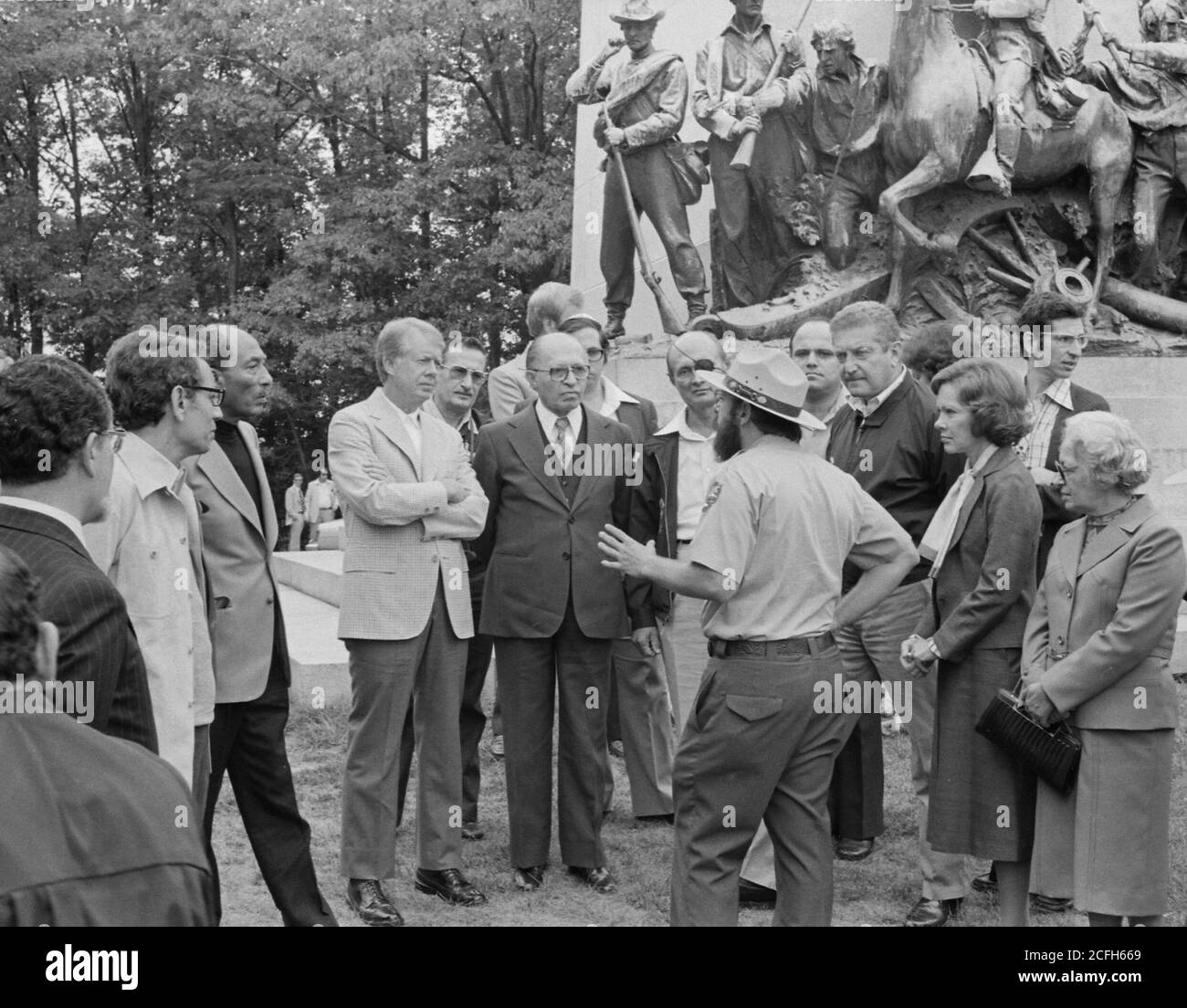 "Jimmy Carter, Anwar Sadat, Menahem Begin and delegates from the Camp ...
