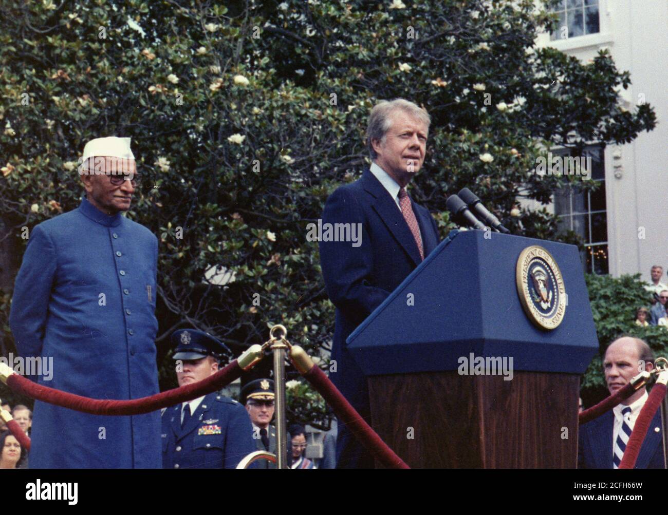 "Jimmy Carter and Morarji Desai, Prime Minister of India during the ...