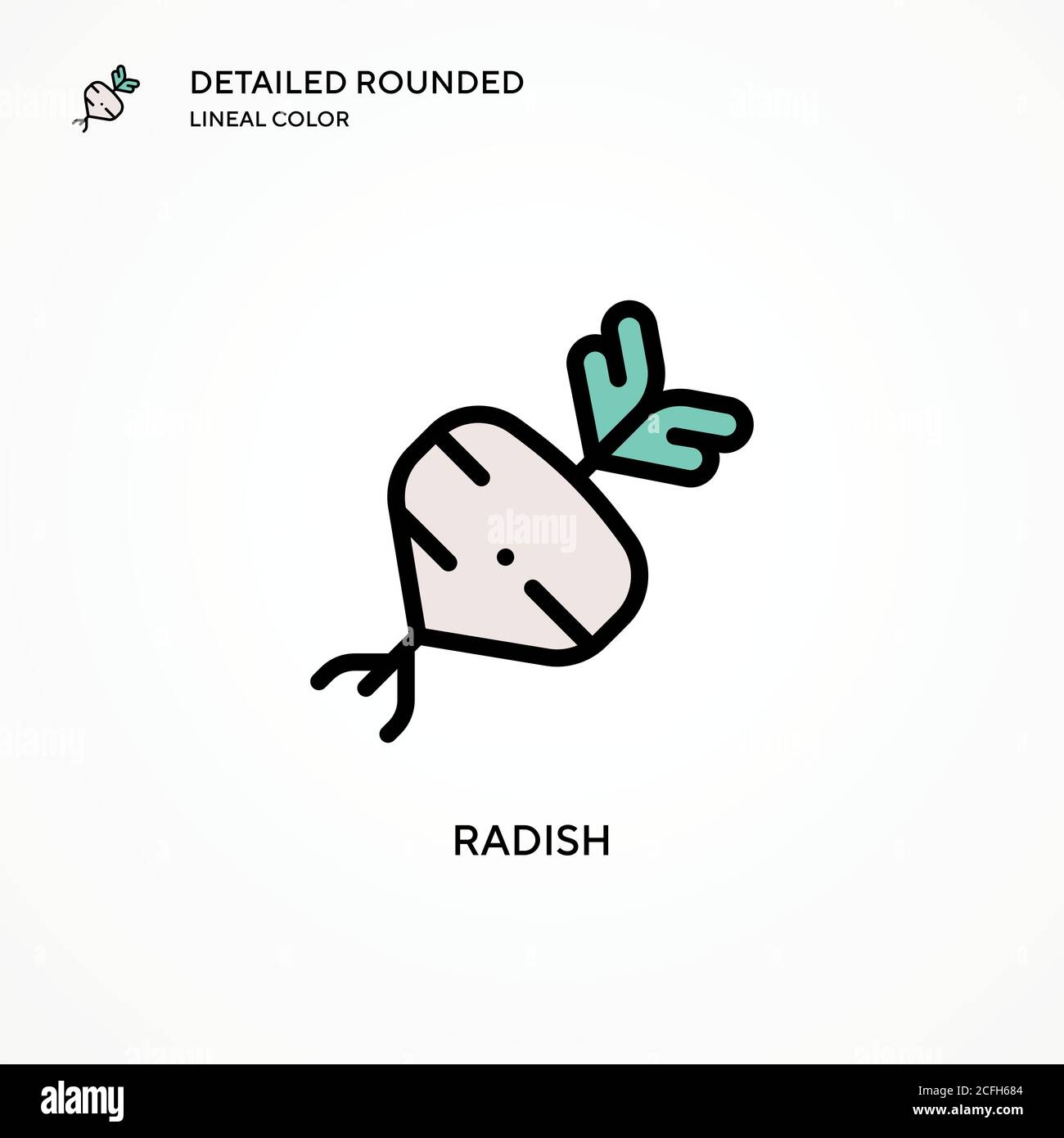 Radish vector icon. Modern vector illustration concepts. Easy to edit ...