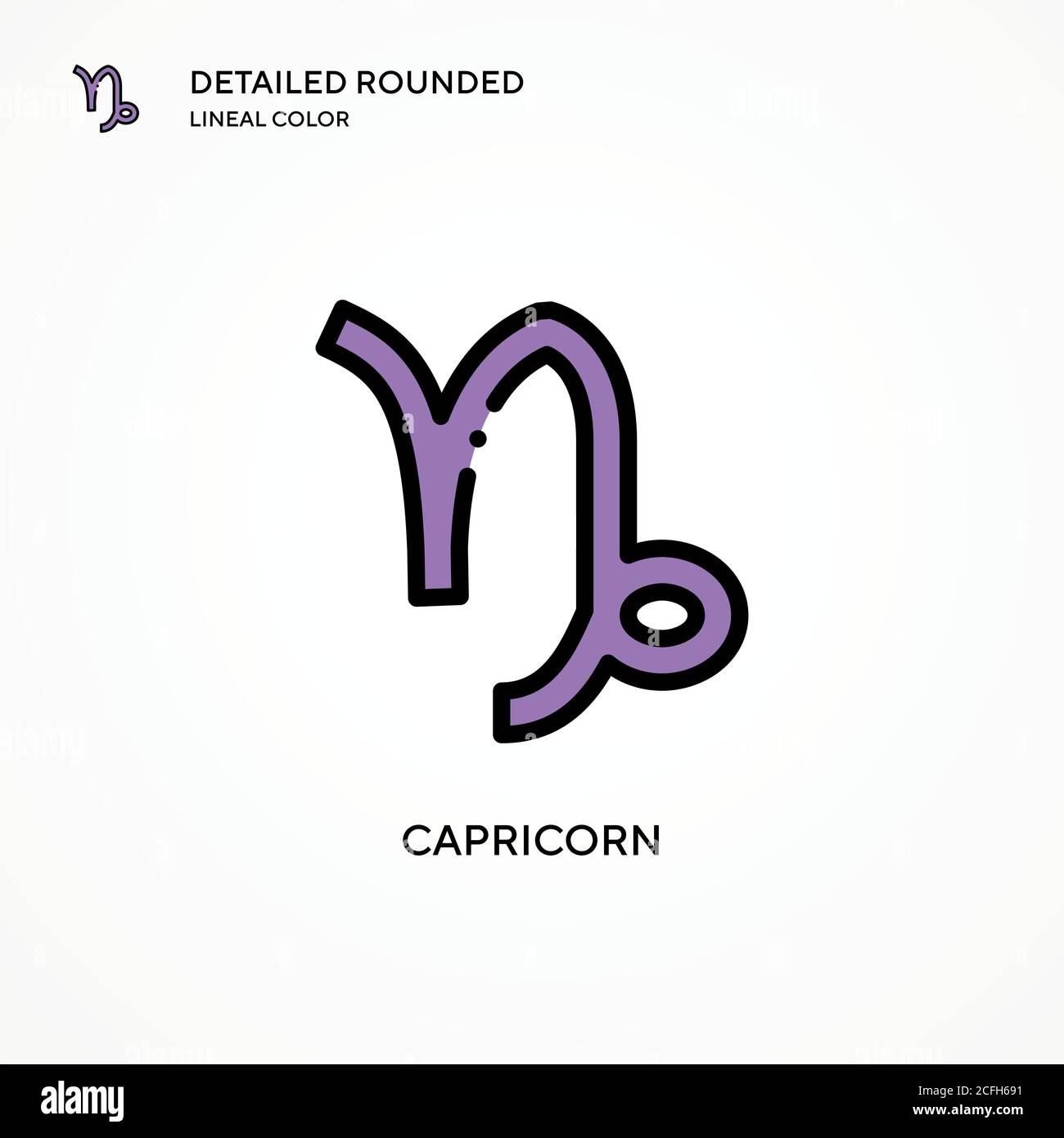 Capricorn vector icon. Modern vector illustration concepts. Easy to ...