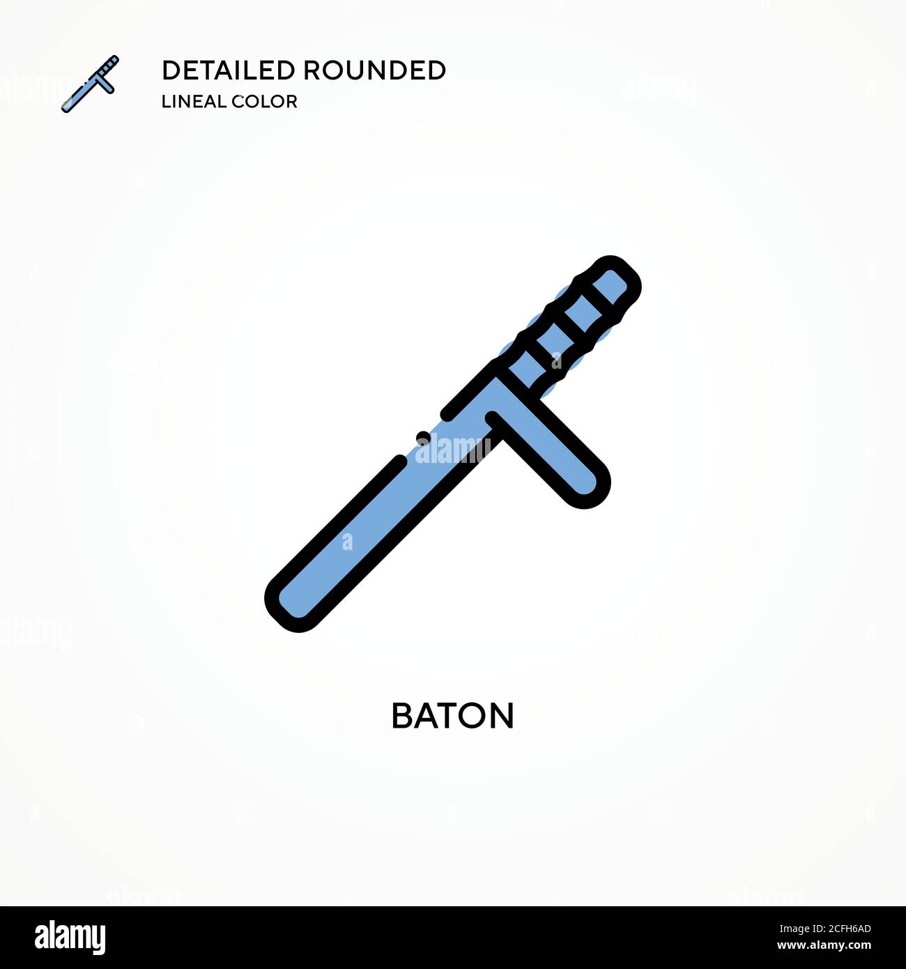 Baton vector icon. Modern vector illustration concepts. Easy to edit ...