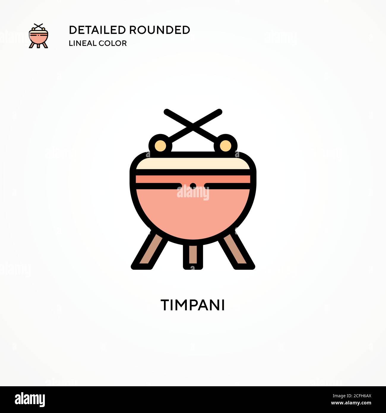 Timpani vector icon. Modern vector illustration concepts. Easy to edit ...