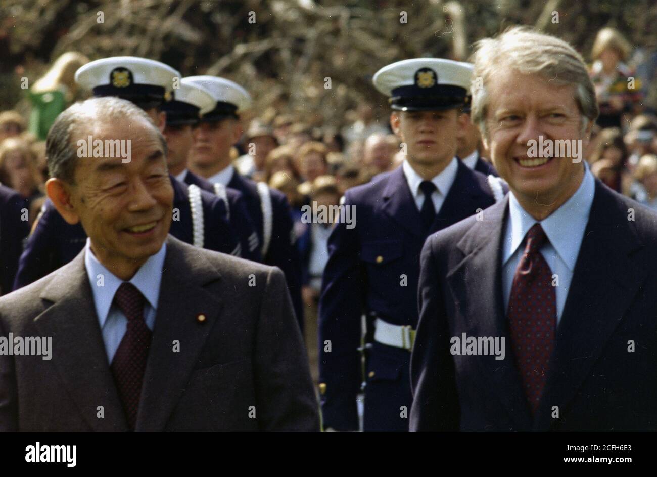 Jimmy Carter and Prime Minister of Japan Takeo Fukuda ca. 21 March 1977 ...